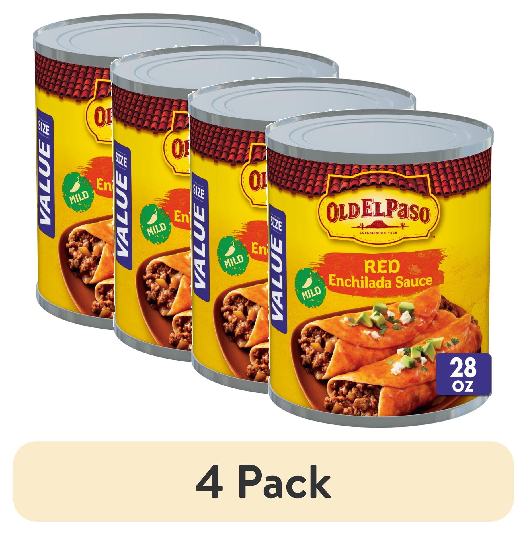 (4 pack) Old El Paso Mild Red Enchilada Sauce, Meal Prep, Value Size ...