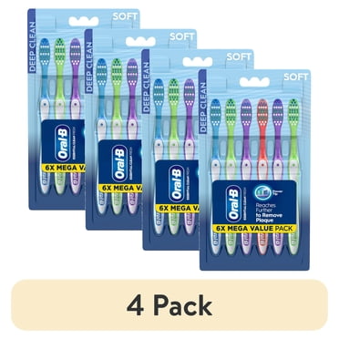 Oral-B Fresh & Clean Medium Toothbrush Value Pack, 6 Count for Adults ...