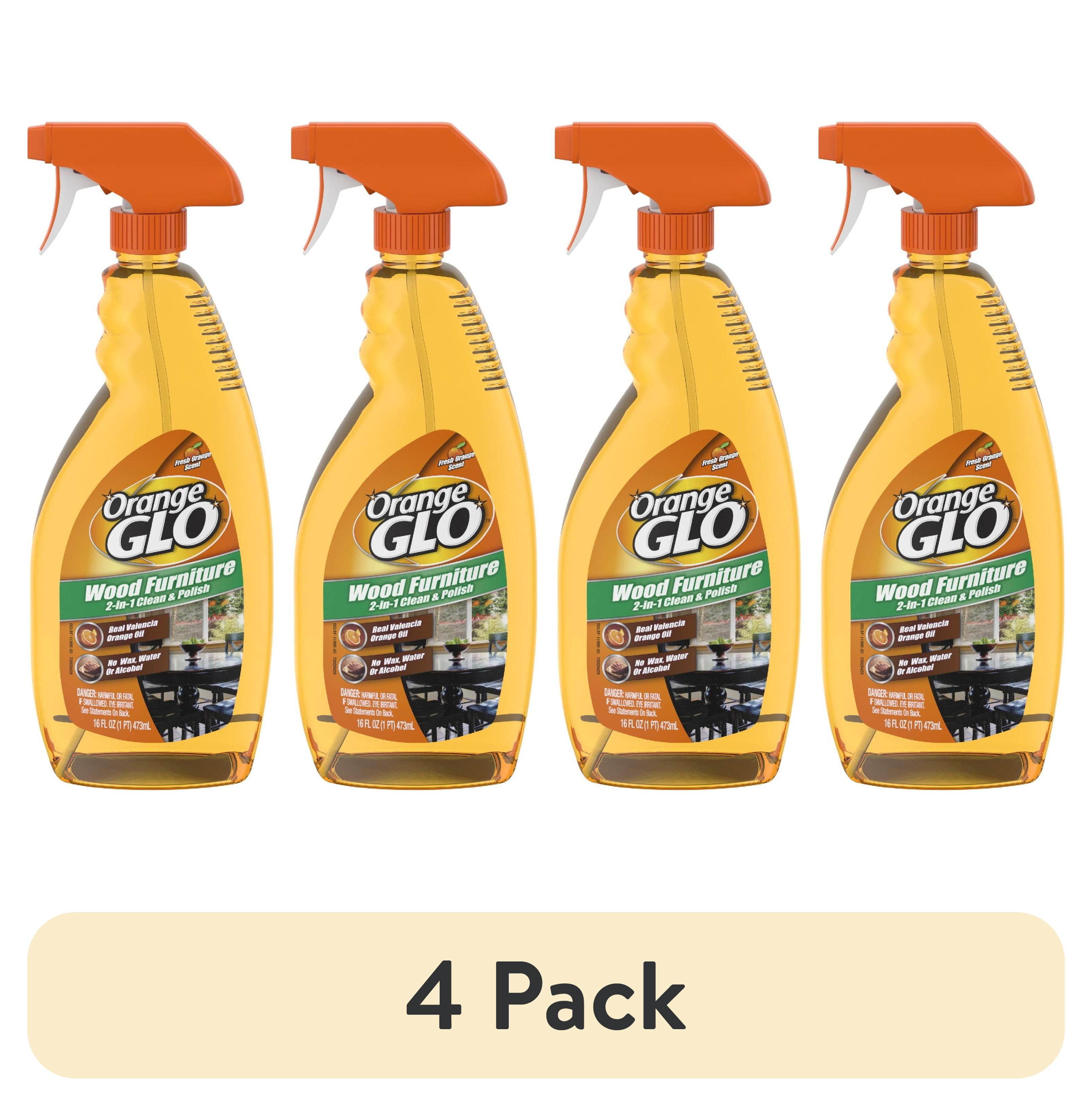 (4 pack) Orange Glo Wood Furniture 2-in-1 Clean & Polish Spray, 16 oz ...