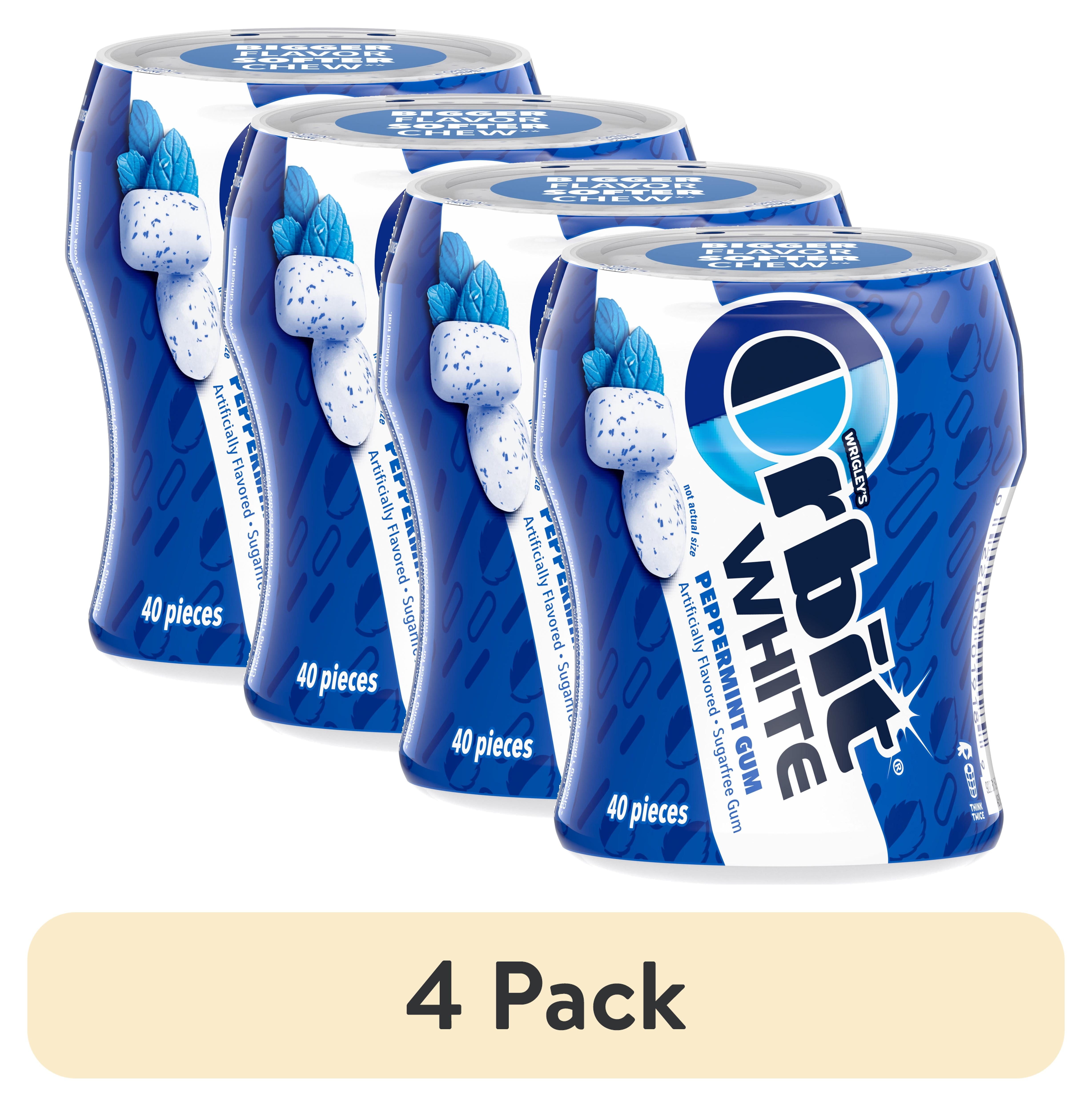 (4 pack) Orbit Gum White Peppermint Sugar Free Chewing Gum - 40 Piece ...