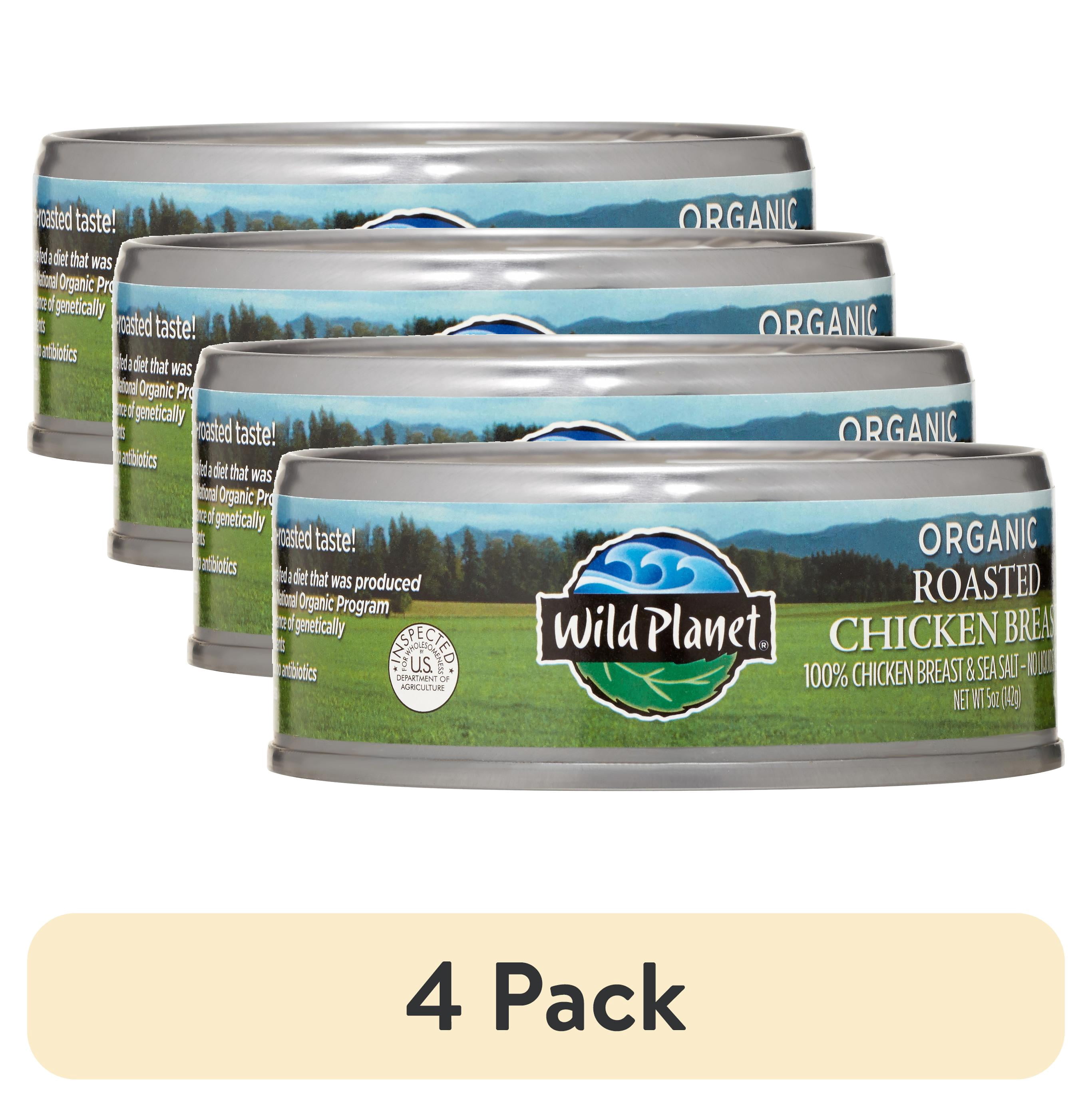 (4 pack) Wild Planet Organic Roasted Chicken Breast with Sea Salt, 5 oz ...