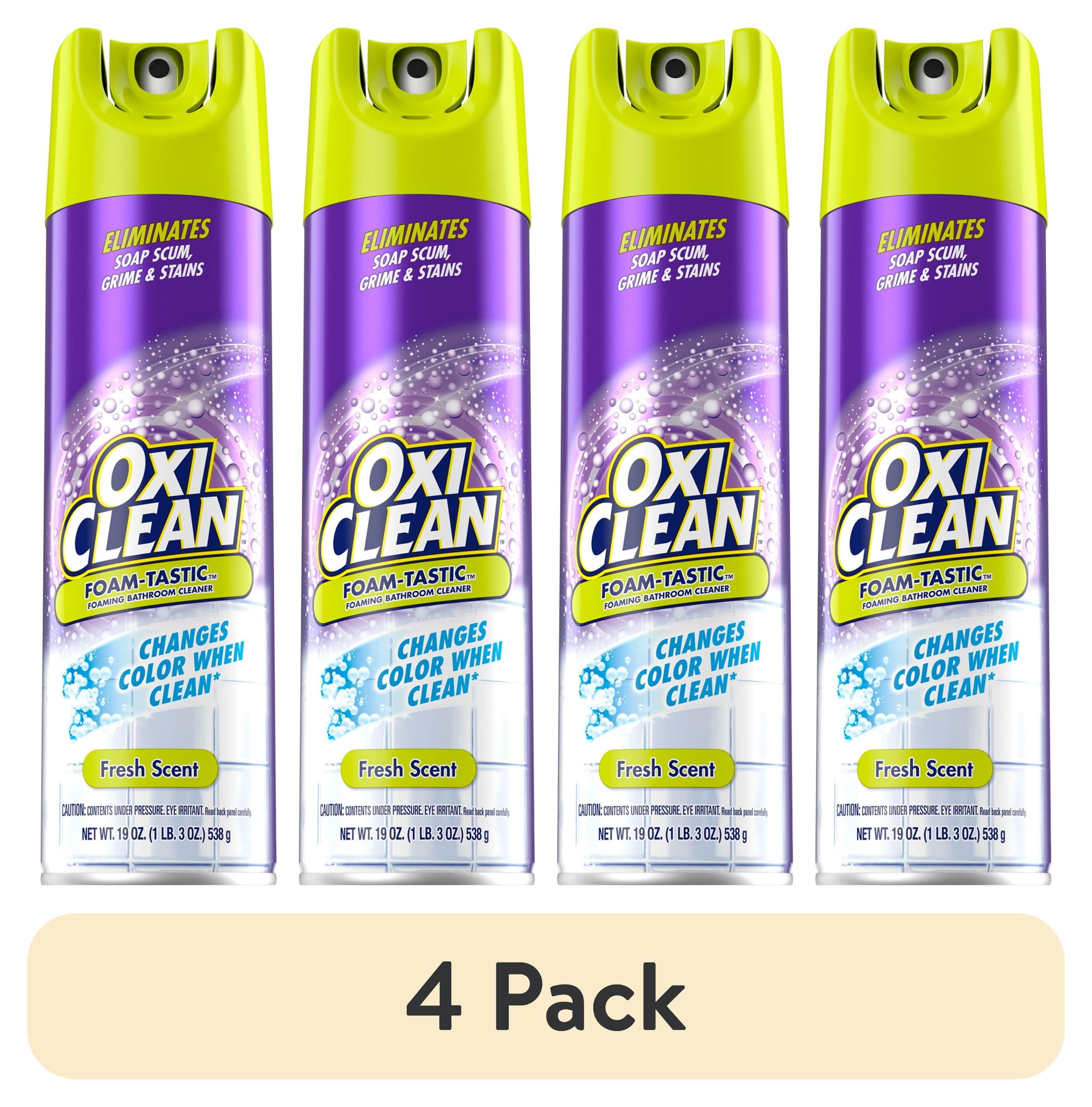 (4 pack) OxiClean Foam-Tastic Foaming Bathroom Cleaner, Removes Soap ...