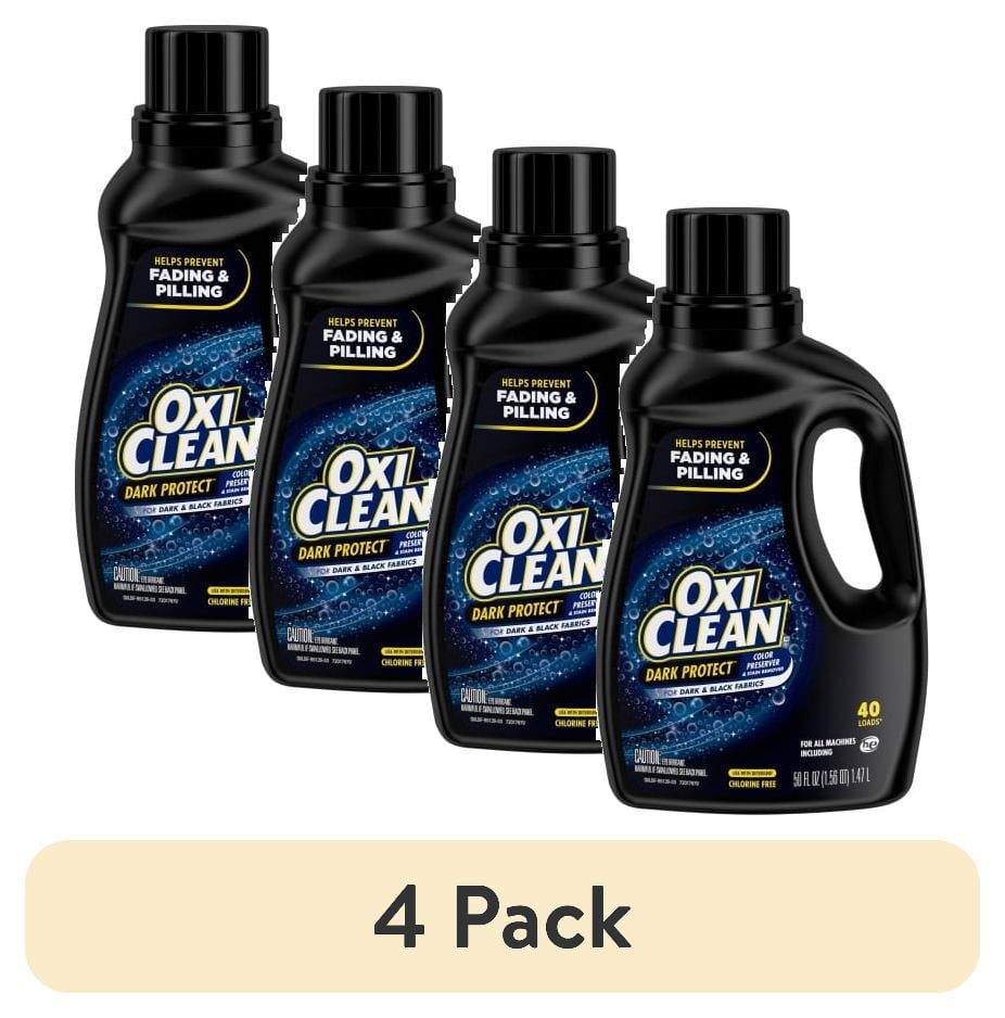 (4 pack) Oxiclean Dark Protect Liquid Laundry Booster, Laundry Stain ...