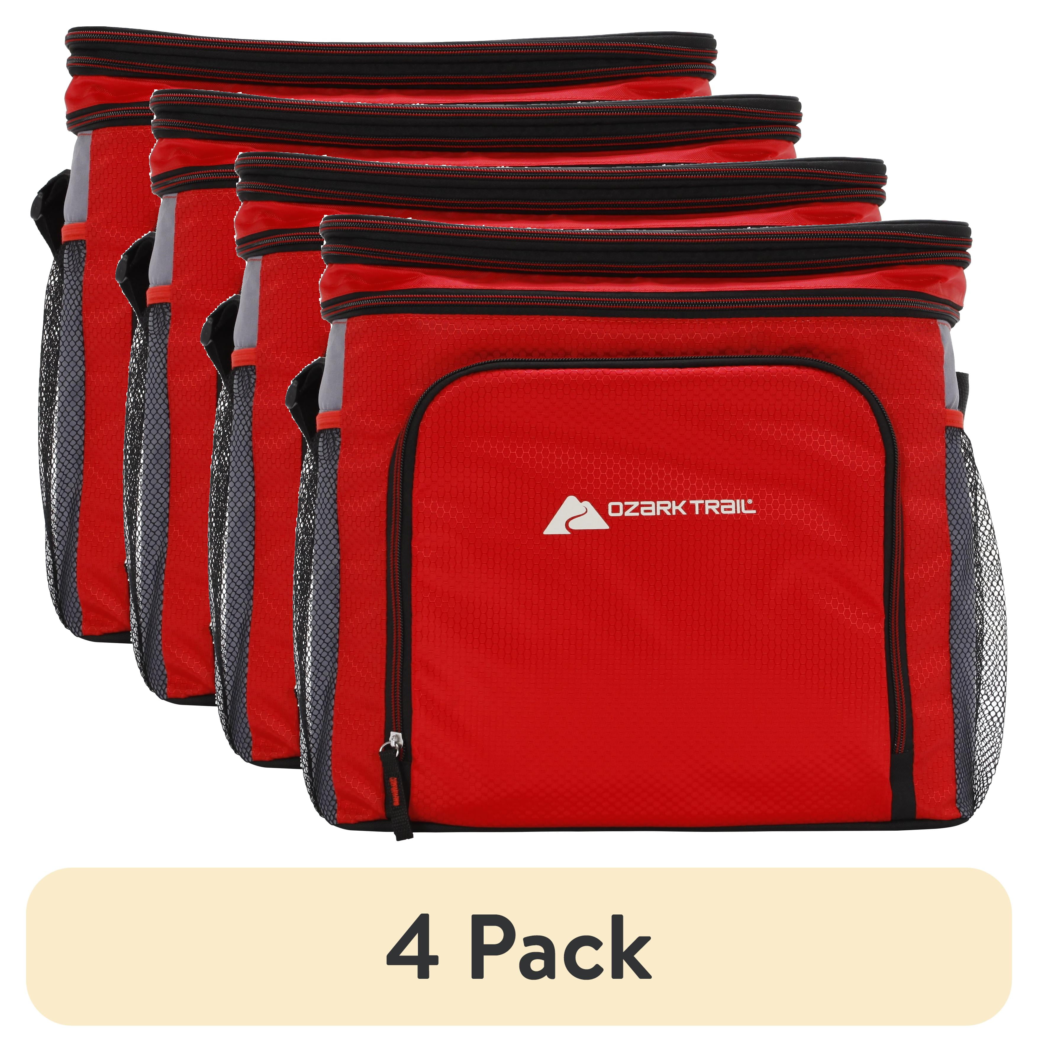 (4 pack) Ozark Trail 24-Can Soft-Sided Cooler, Red - Walmart.com