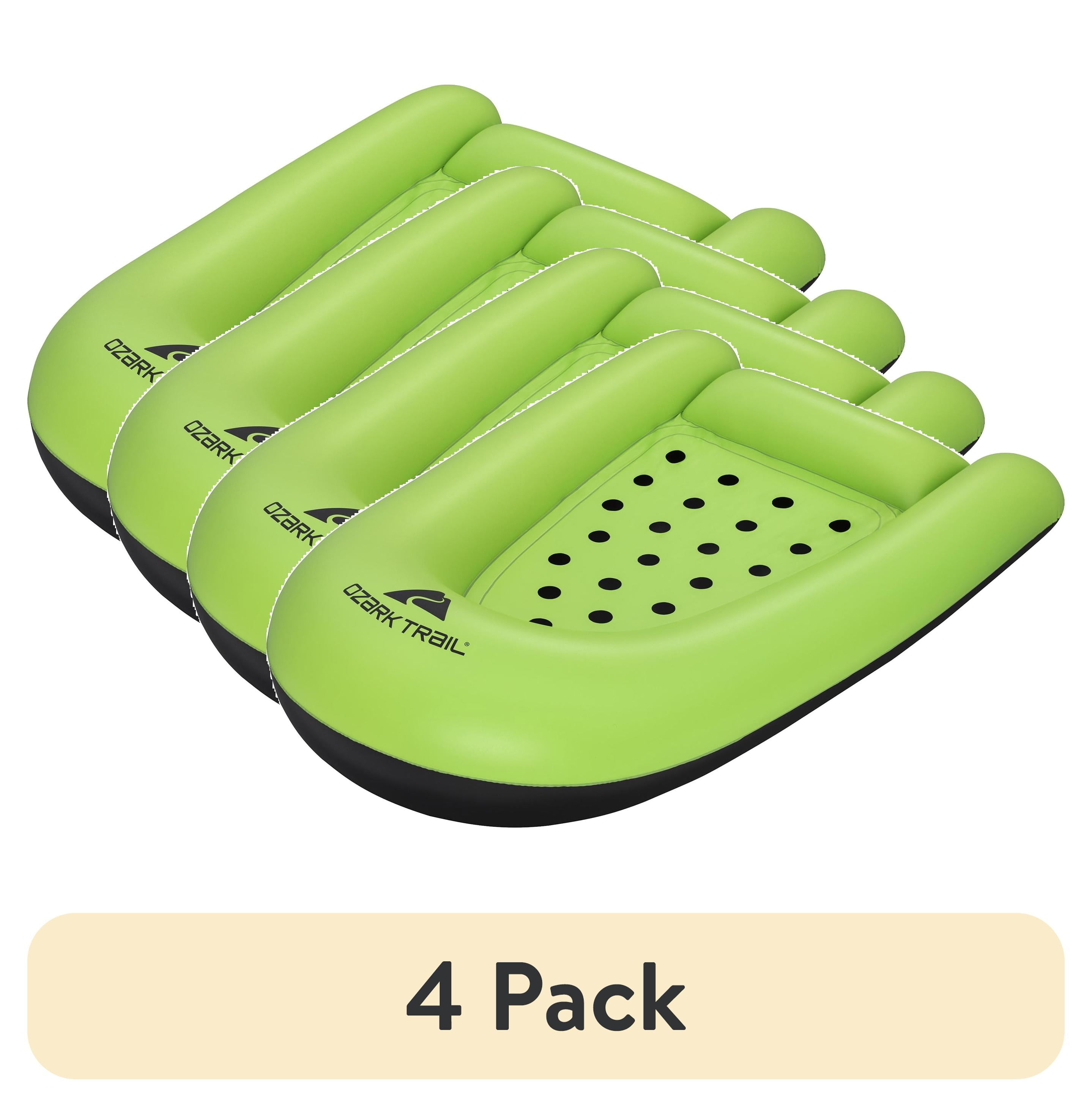 (4 pack) Ozark Trail Easy Float Inflatable Lounge, Green - Walmart.com