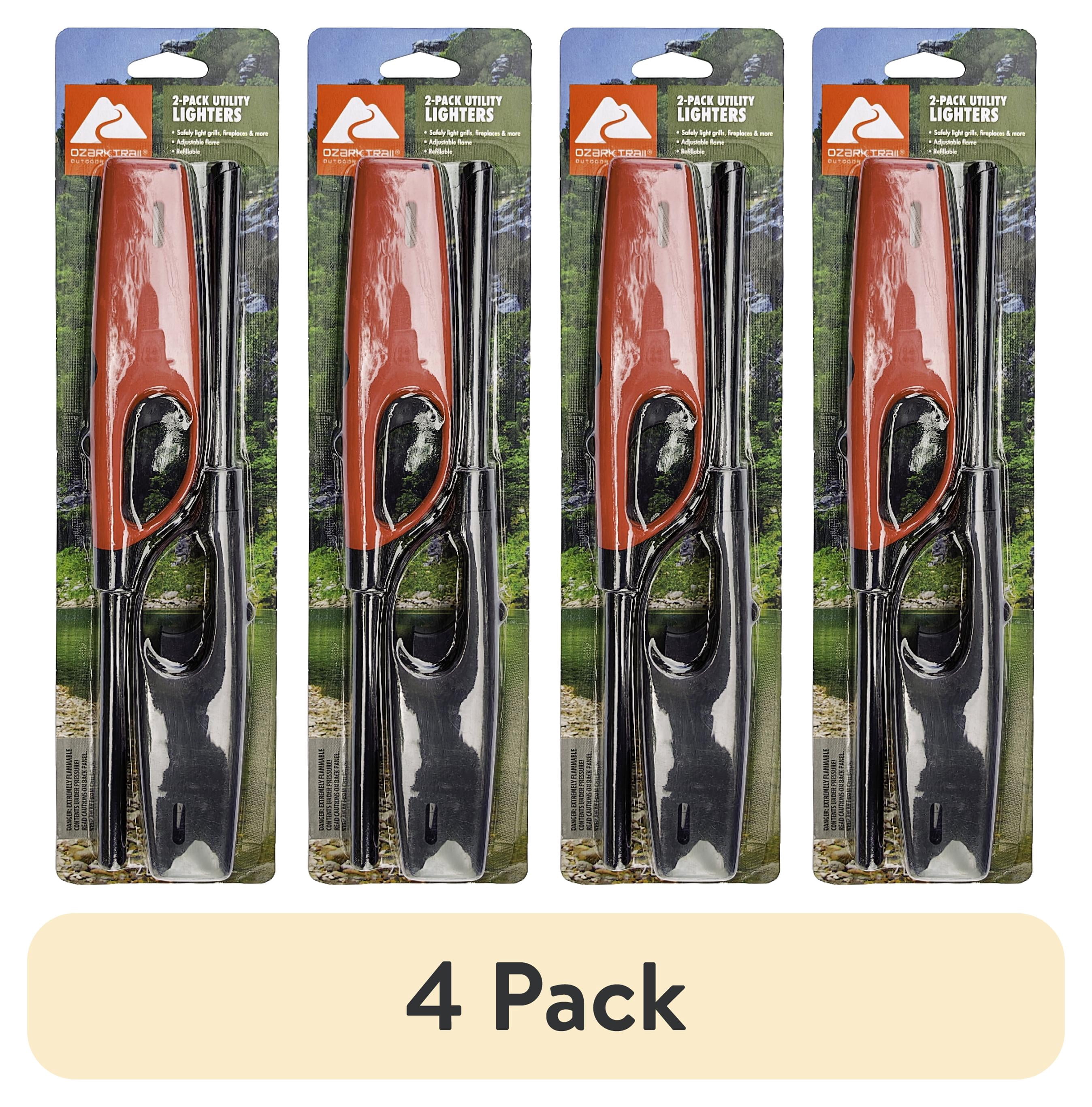 (4 pack) Ozark Trail Multipurpose Bbq Lighter – Red and Black - 2 Pack ...