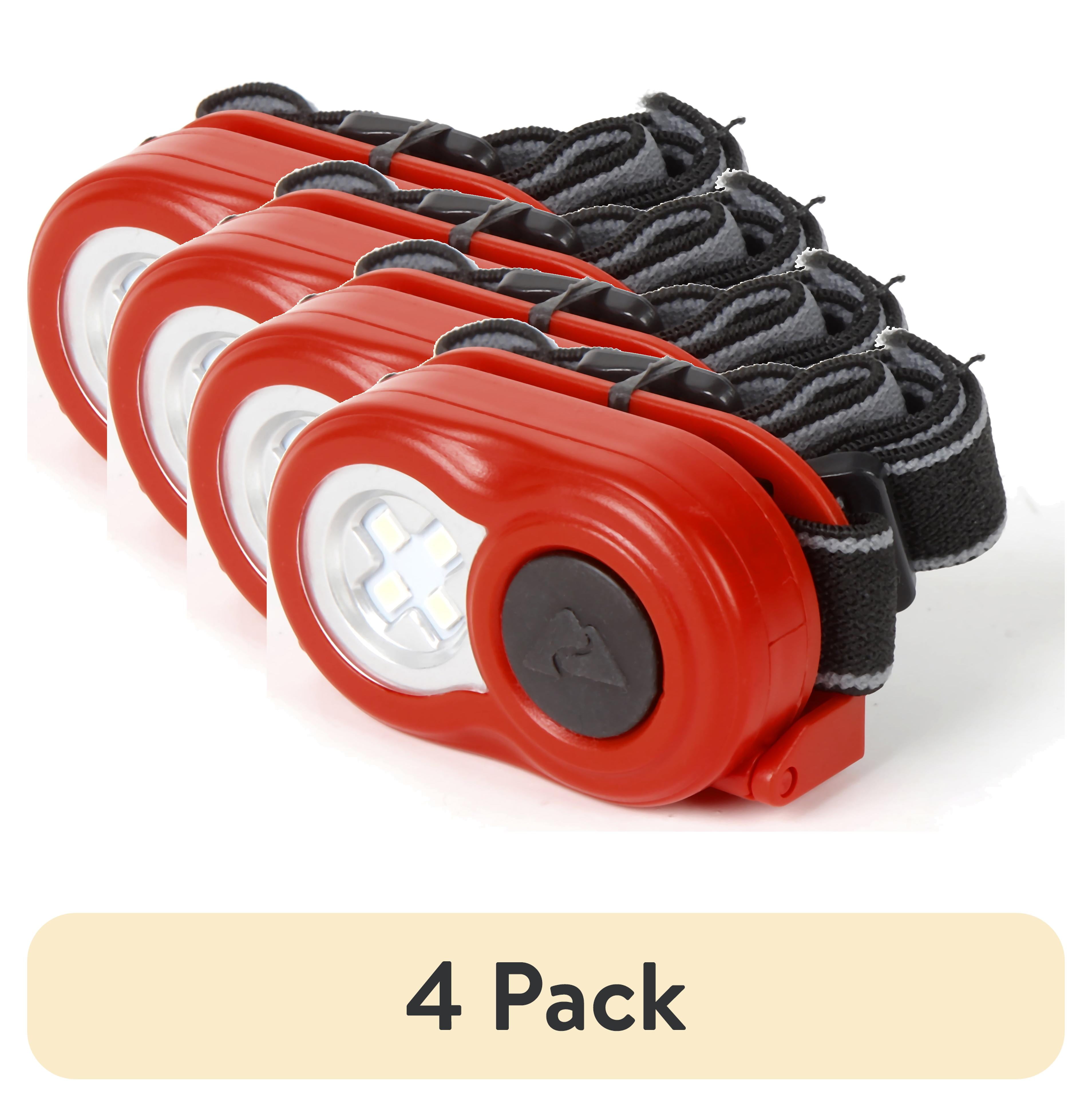 Ozark Trail 4 Pack Mini LED Headlamp 25 Lumens Battery Powered Hands ...