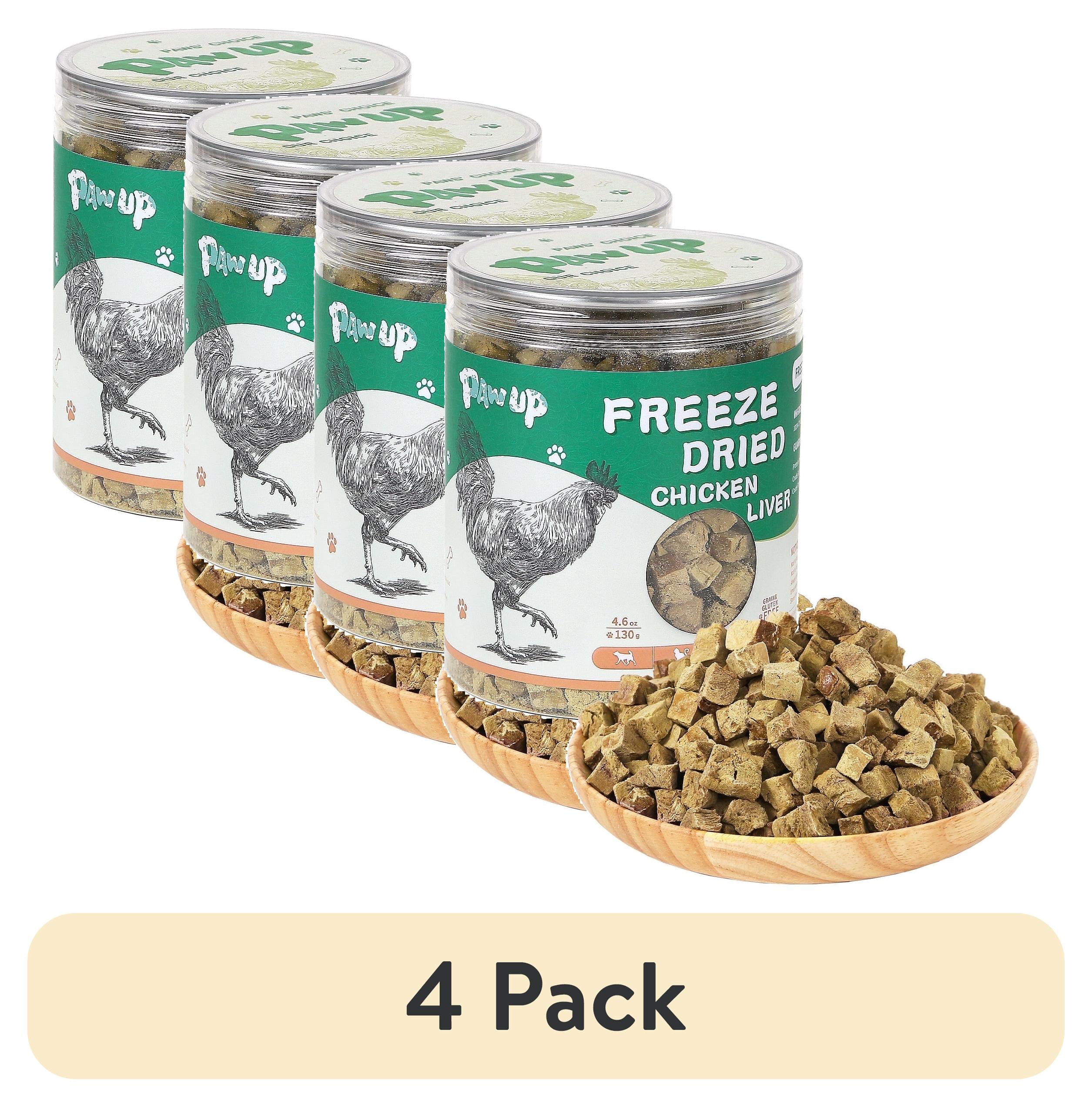 (4 pack) PAWUP Chicken Liver Freeze Dried Dog and Cat Treats, Single ...