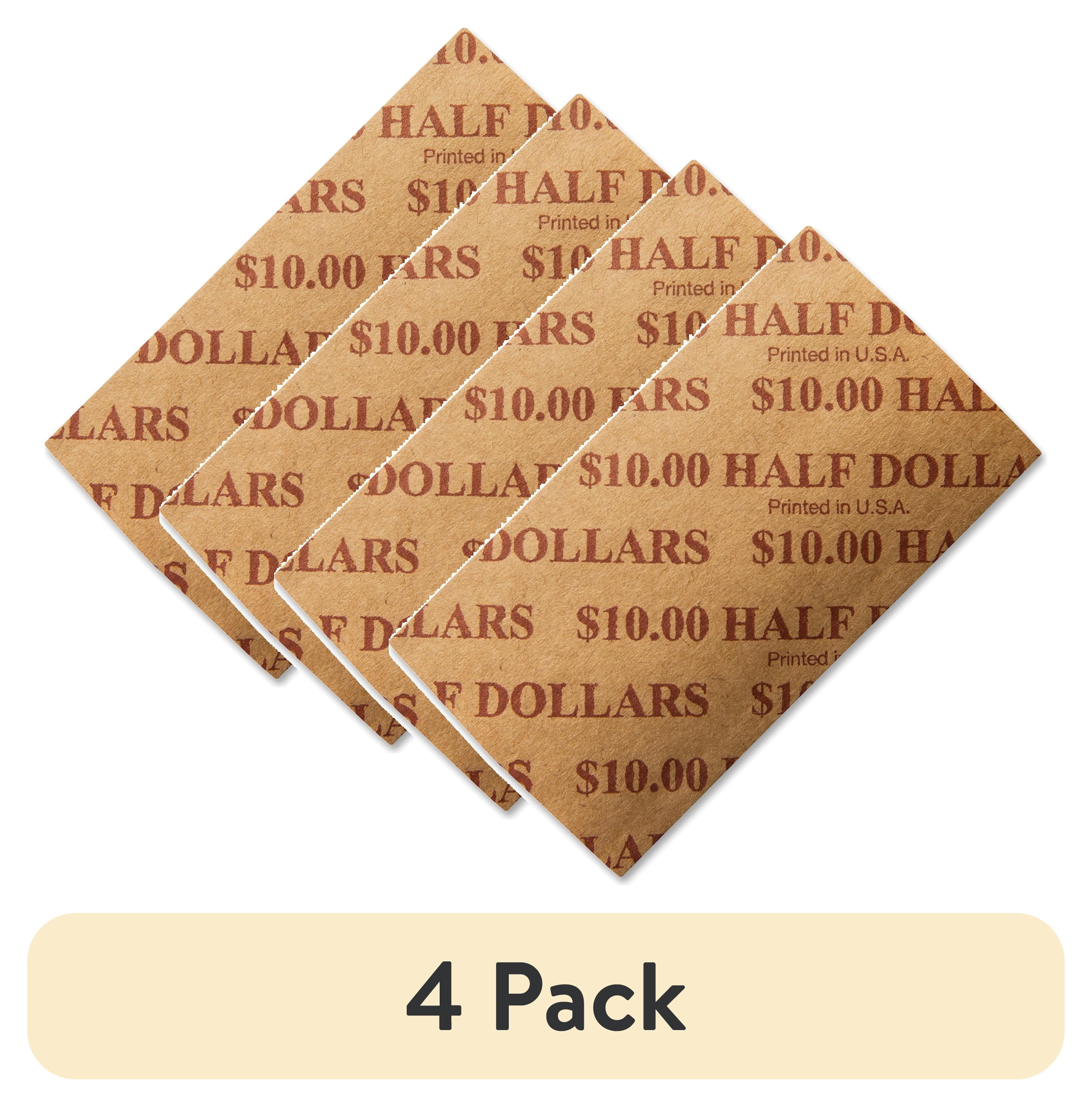 (4 pack) PM, PMC53050, Color-coded Flat Coin Wrappers, 1000 / Pack ...
