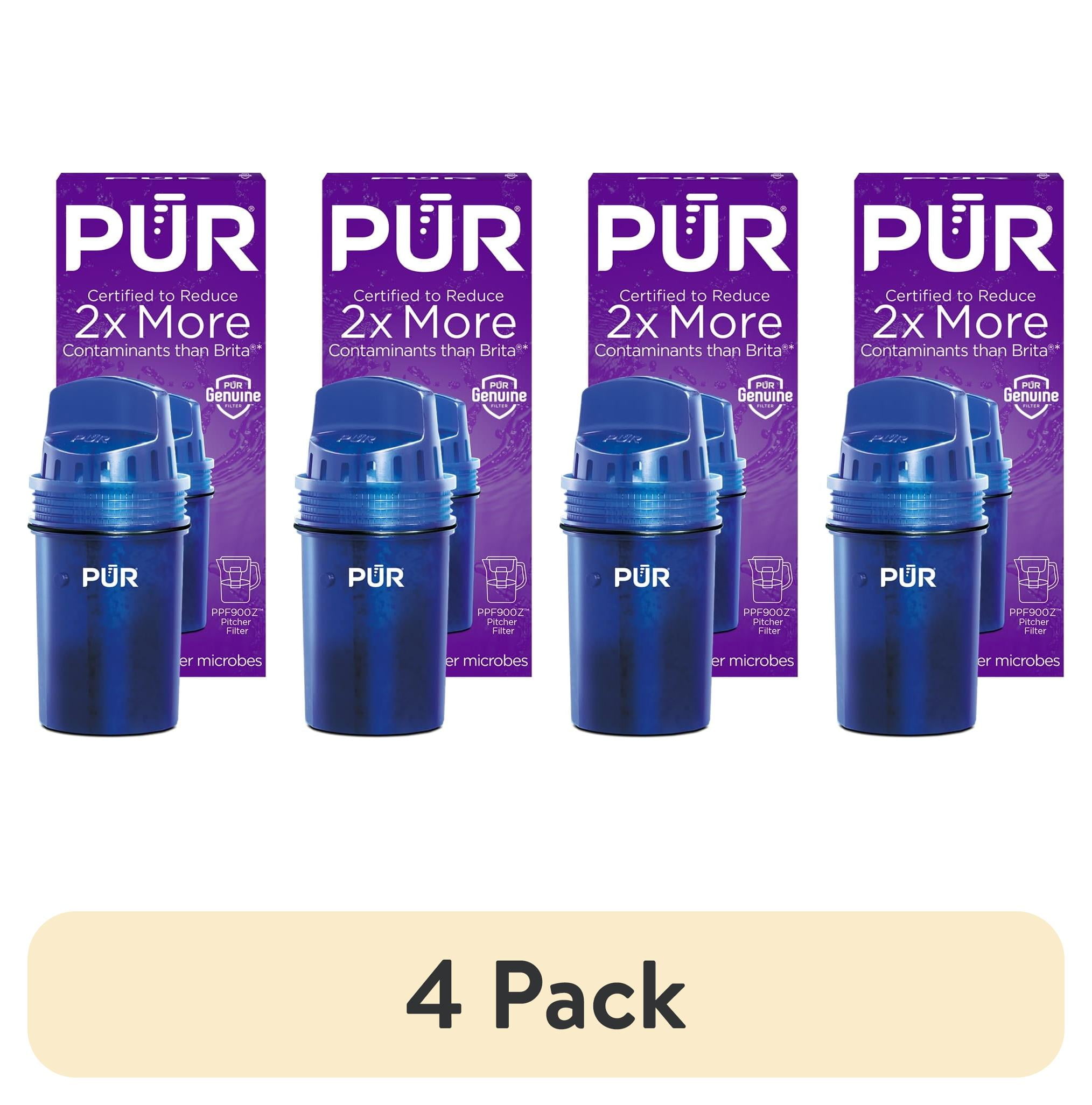 (4 pack) PUR Water Pitcher Replacement Filter, PPF900Z1, 1 Pack ...