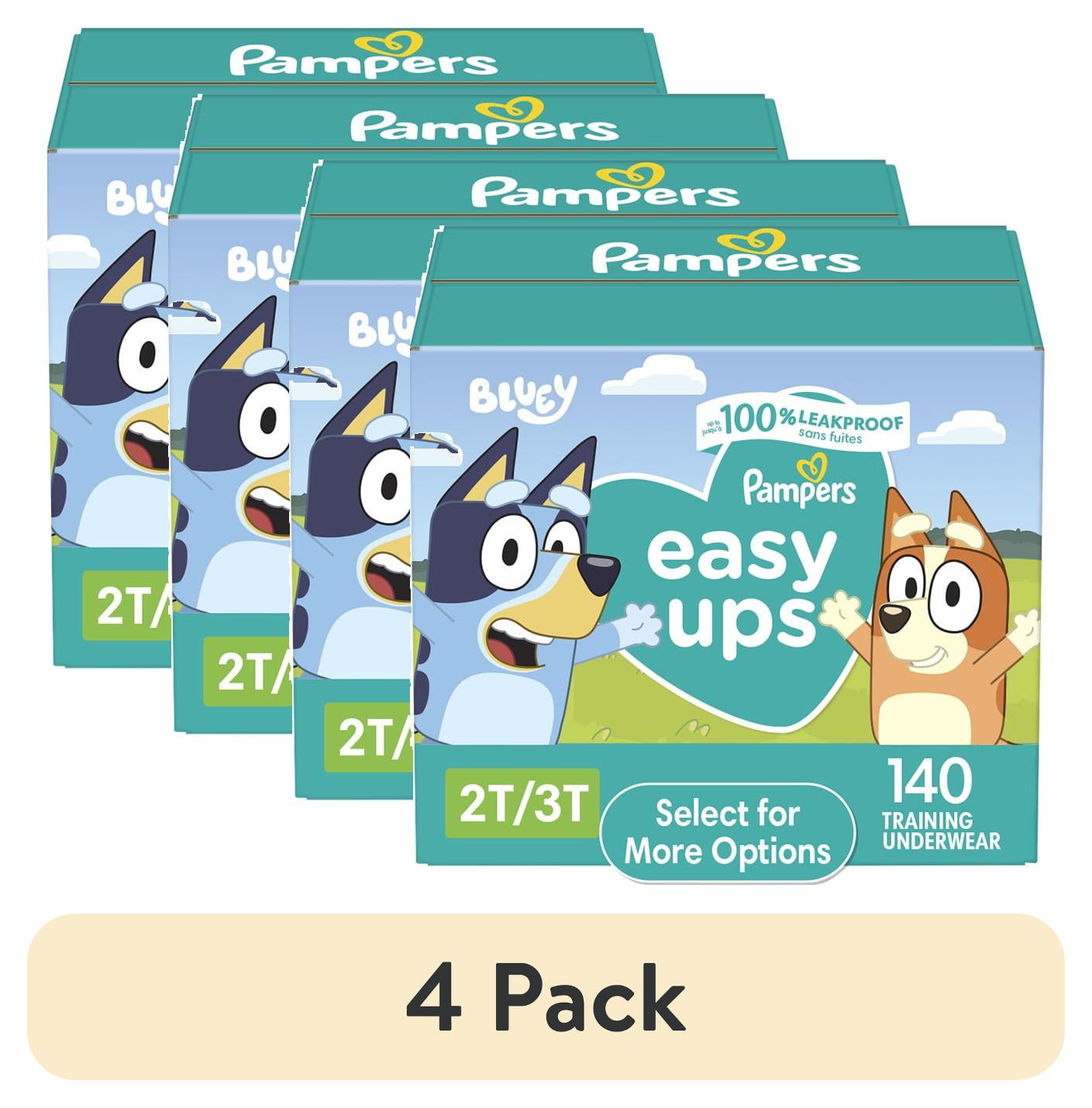 (4 pack) Pampers Easy Ups Bluey Potty Training Pants Boys Size 2T-3T ...