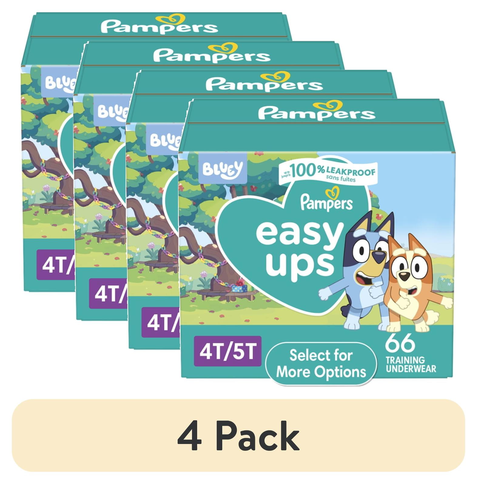 (4 pack) Pampers Easy Ups Bluey Training Pants Toddler Boys Size 4T/5T ...