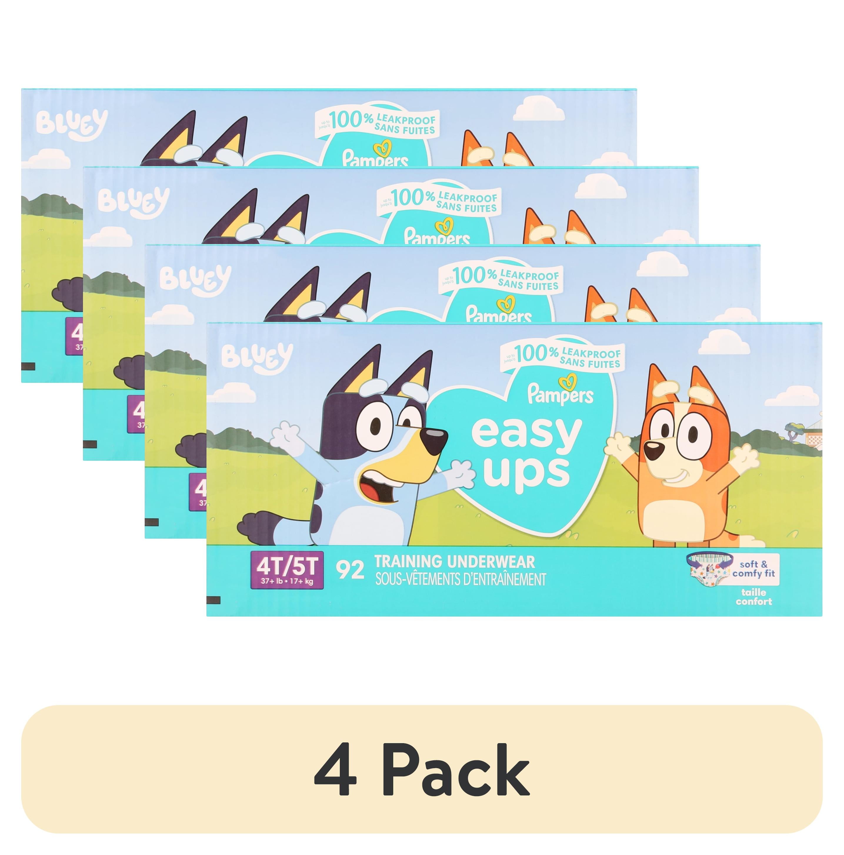 (4 pack) Pampers Easy Ups Bluey Potty Training Pants Boys Size 4T-5T ...