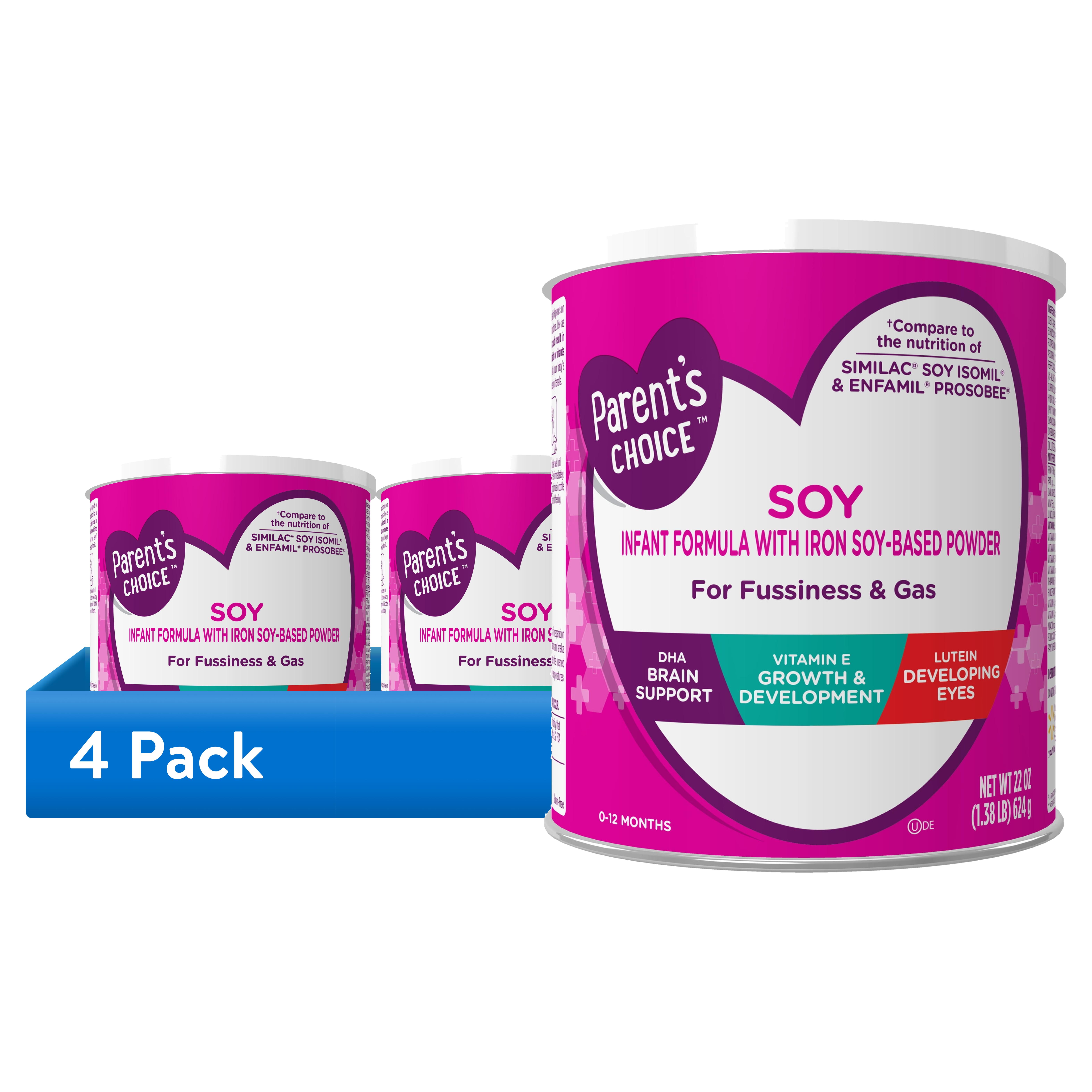 (4 pack) Parent's Choice 22oz Soy Infant Formula - Walmart.com