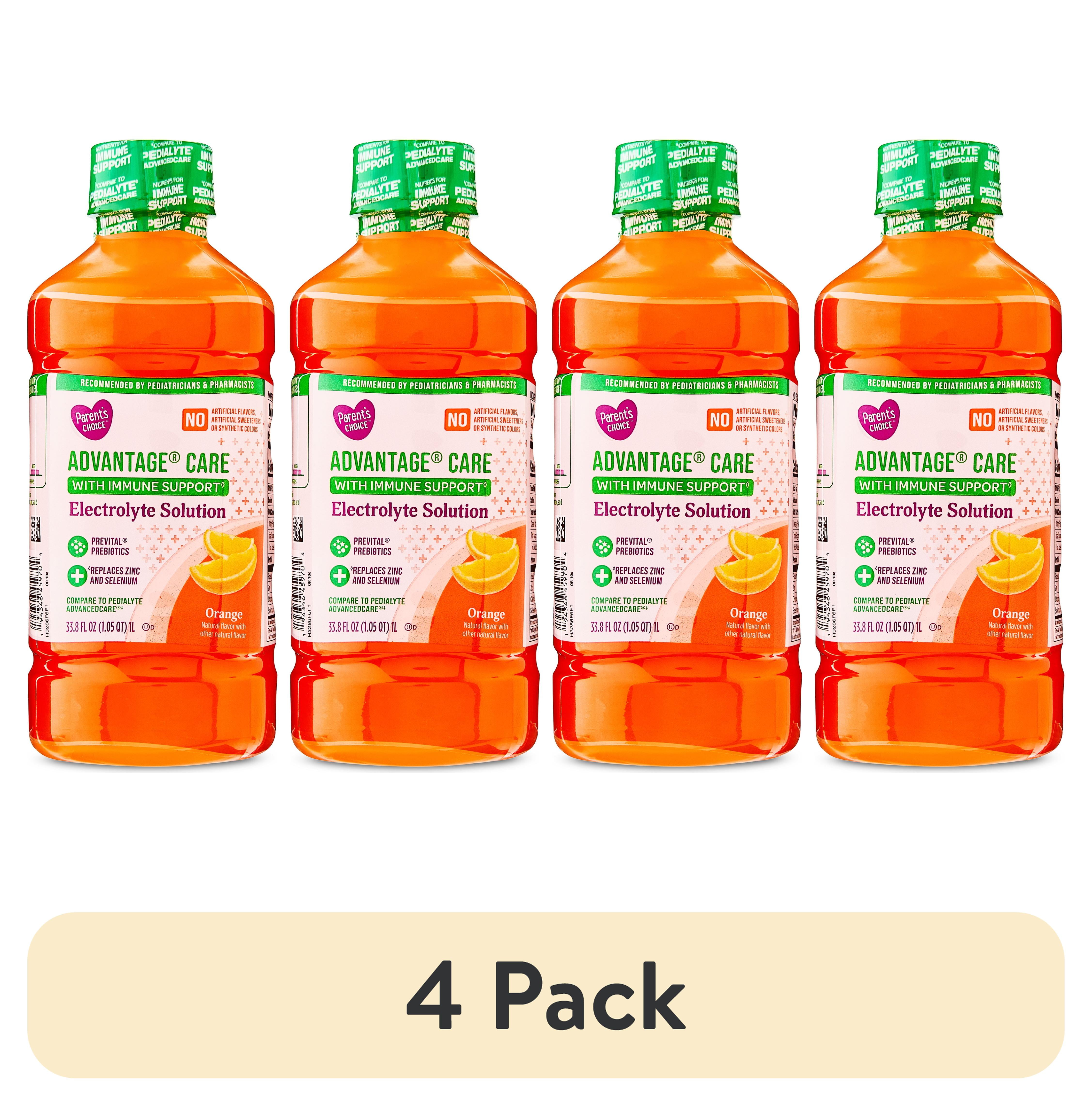 (4 pack) Parent's Choice Advantage® Care Electrolyte Solution, Orange ...