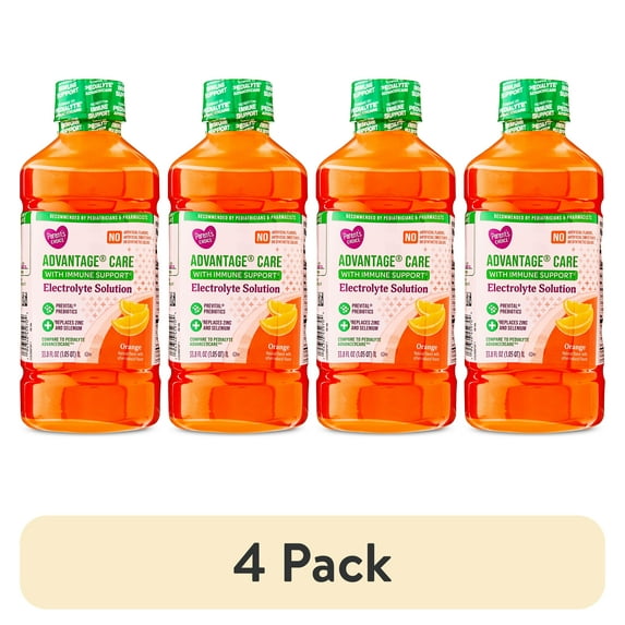 (4 pack) Parent's Choice Advantage® Care Electrolyte Solution, Orange ...