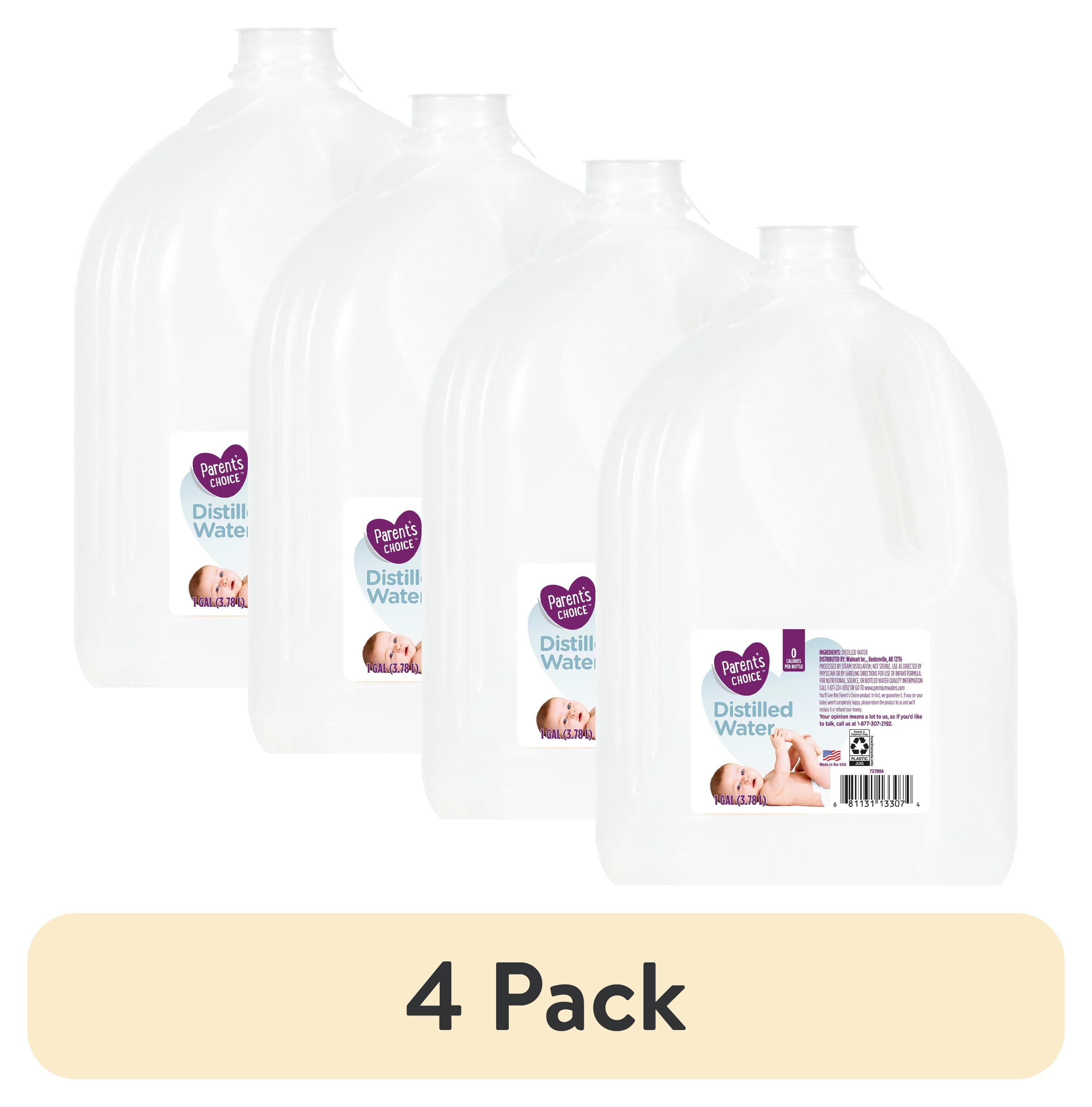 (4 pack) Parent's Choice Distilled Water, 1 Gallon - Walmart.com
