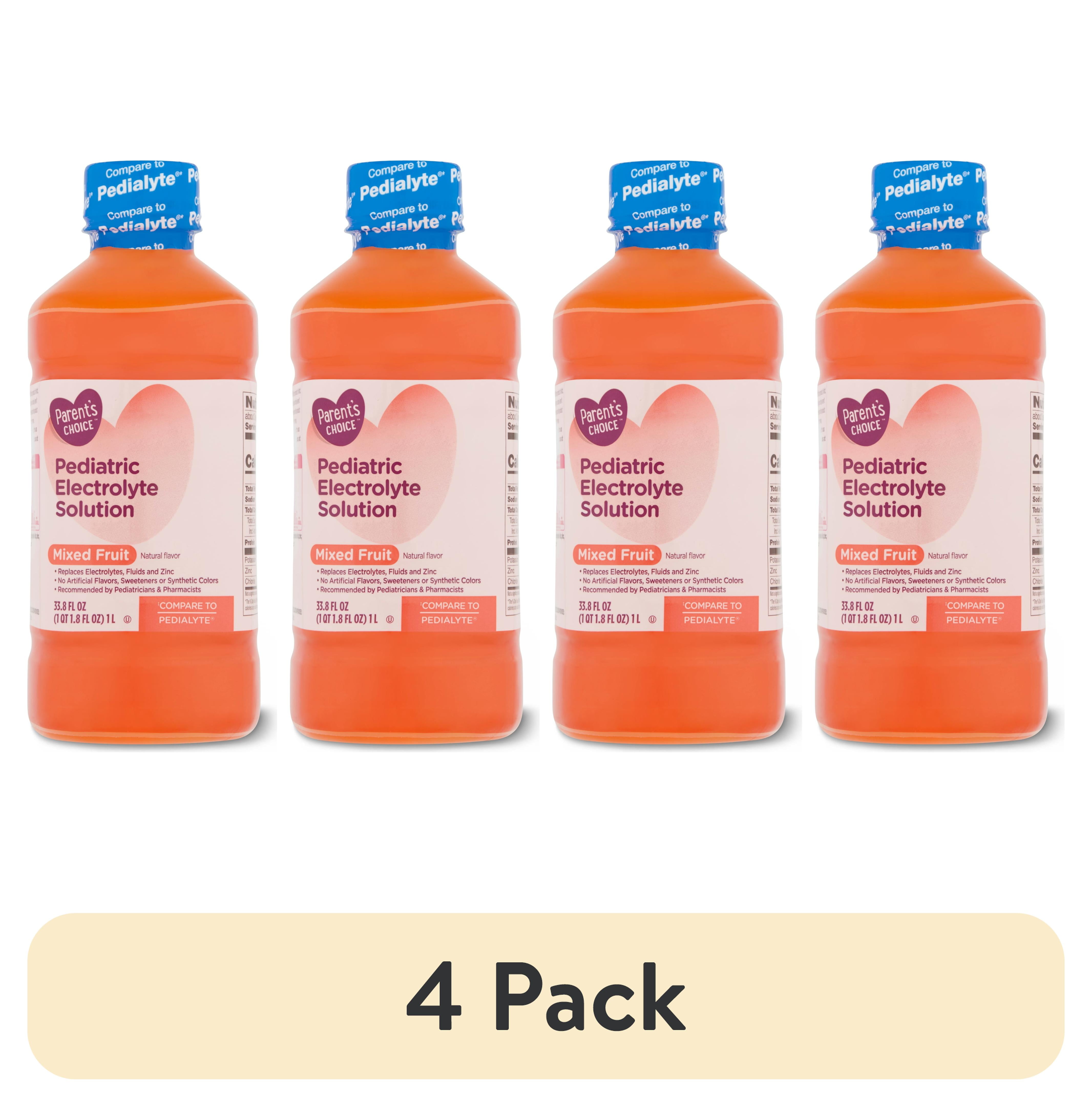 (4 pack) Parent's Choice Electrolyte Solution, Mixed Fruit, 1 Liter ...