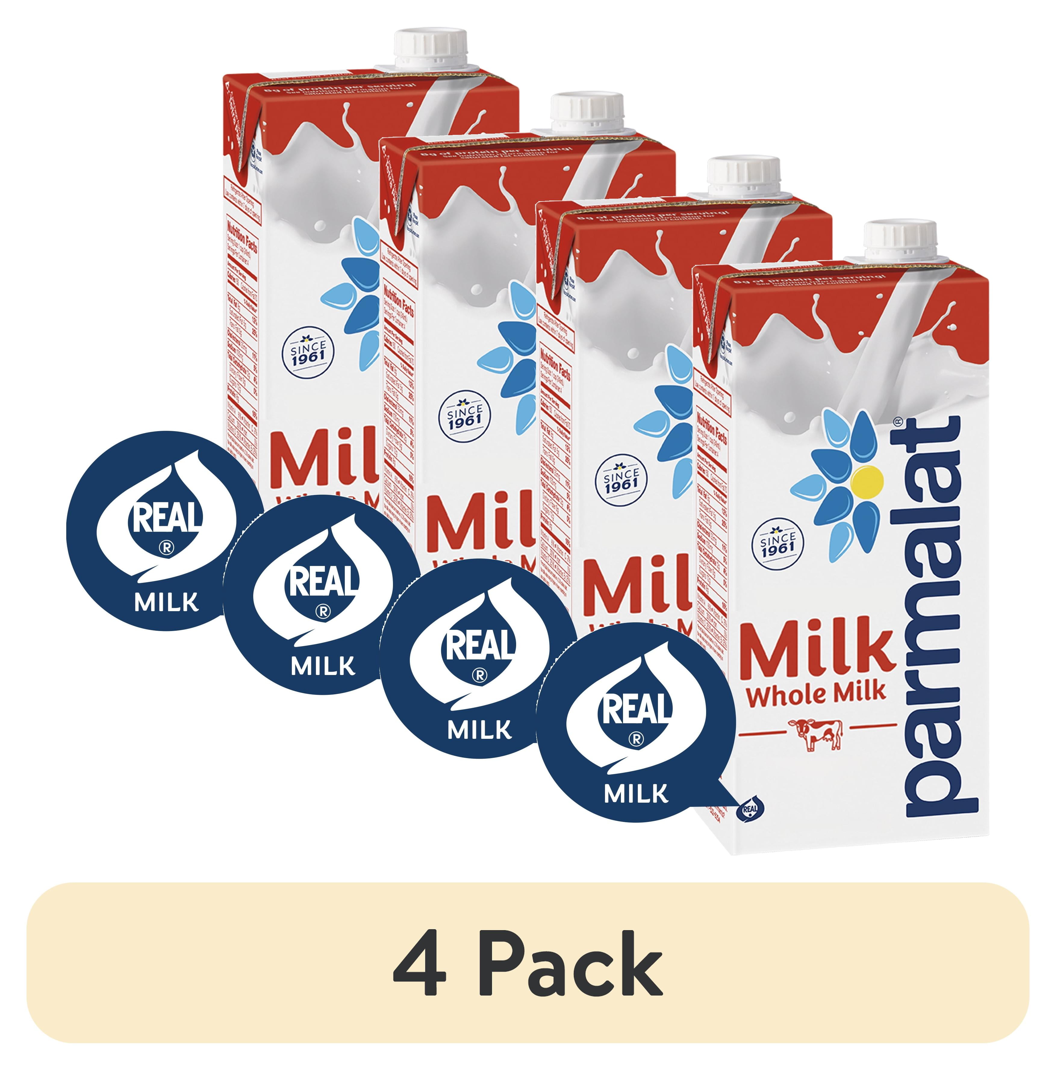 (4 pack) Parmalat Whole Milk, 32 fl oz (Shelf-Stable) - Walmart.com