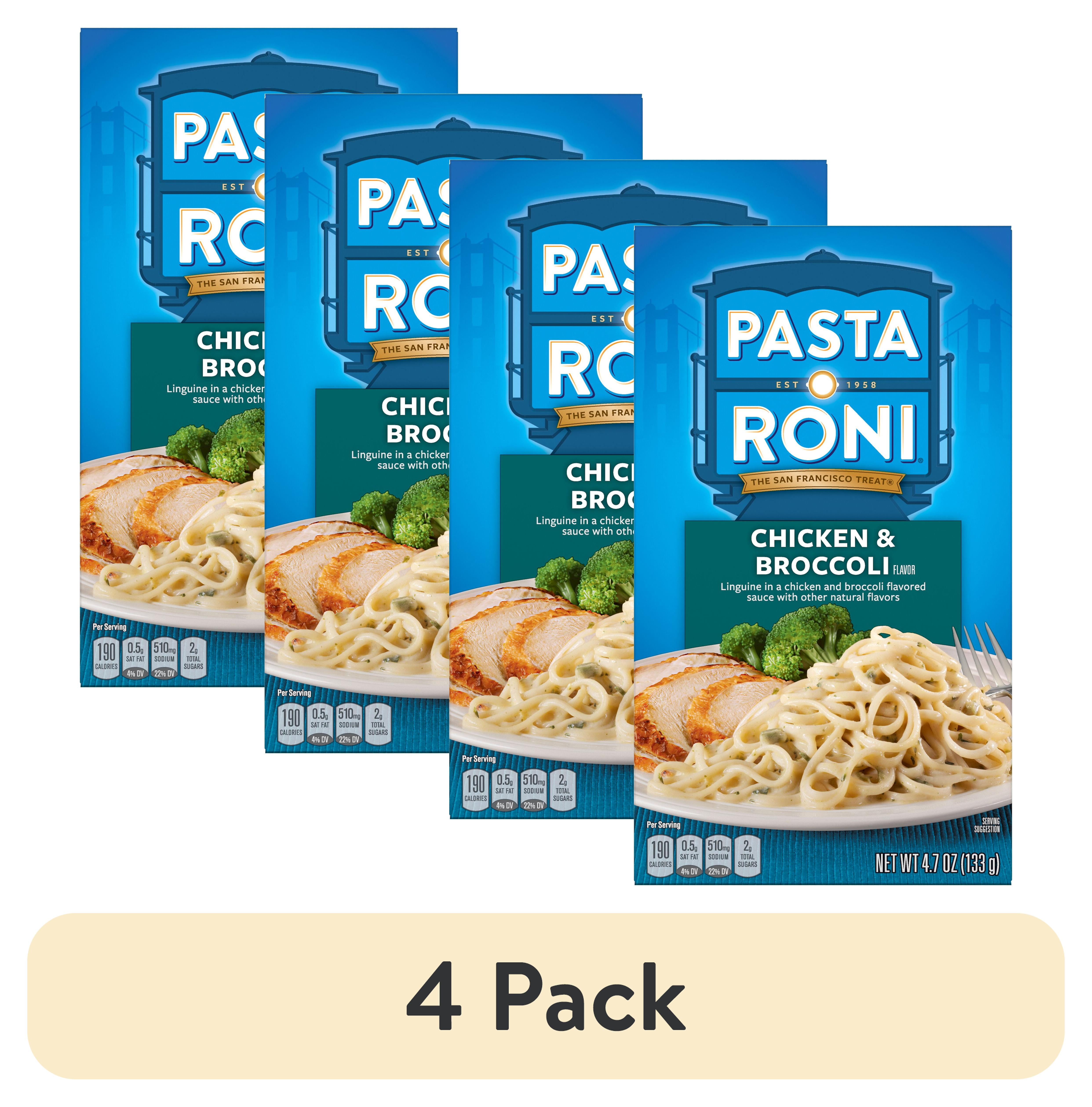 (4 pack) Pasta Roni Chicken & Broccoli Linguine, 4.7 oz Box - Walmart.com