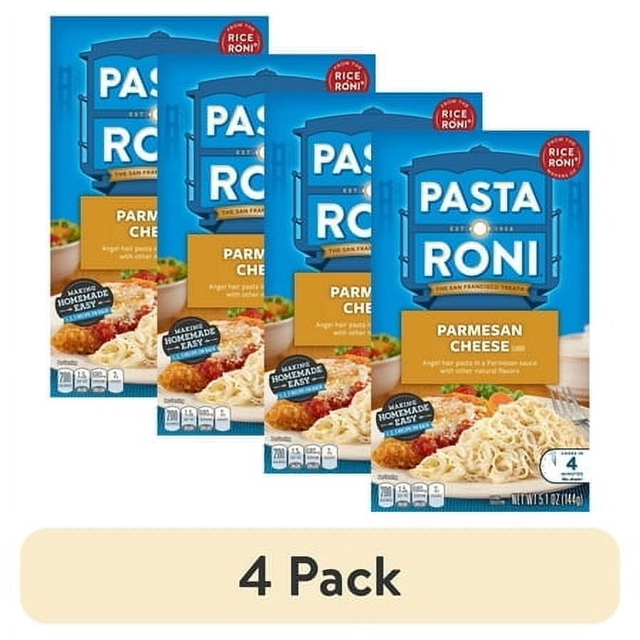 (4 pack) Pasta Roni Parmesan Cheese Angel Hair Pasta, 5.1 oz Box ...