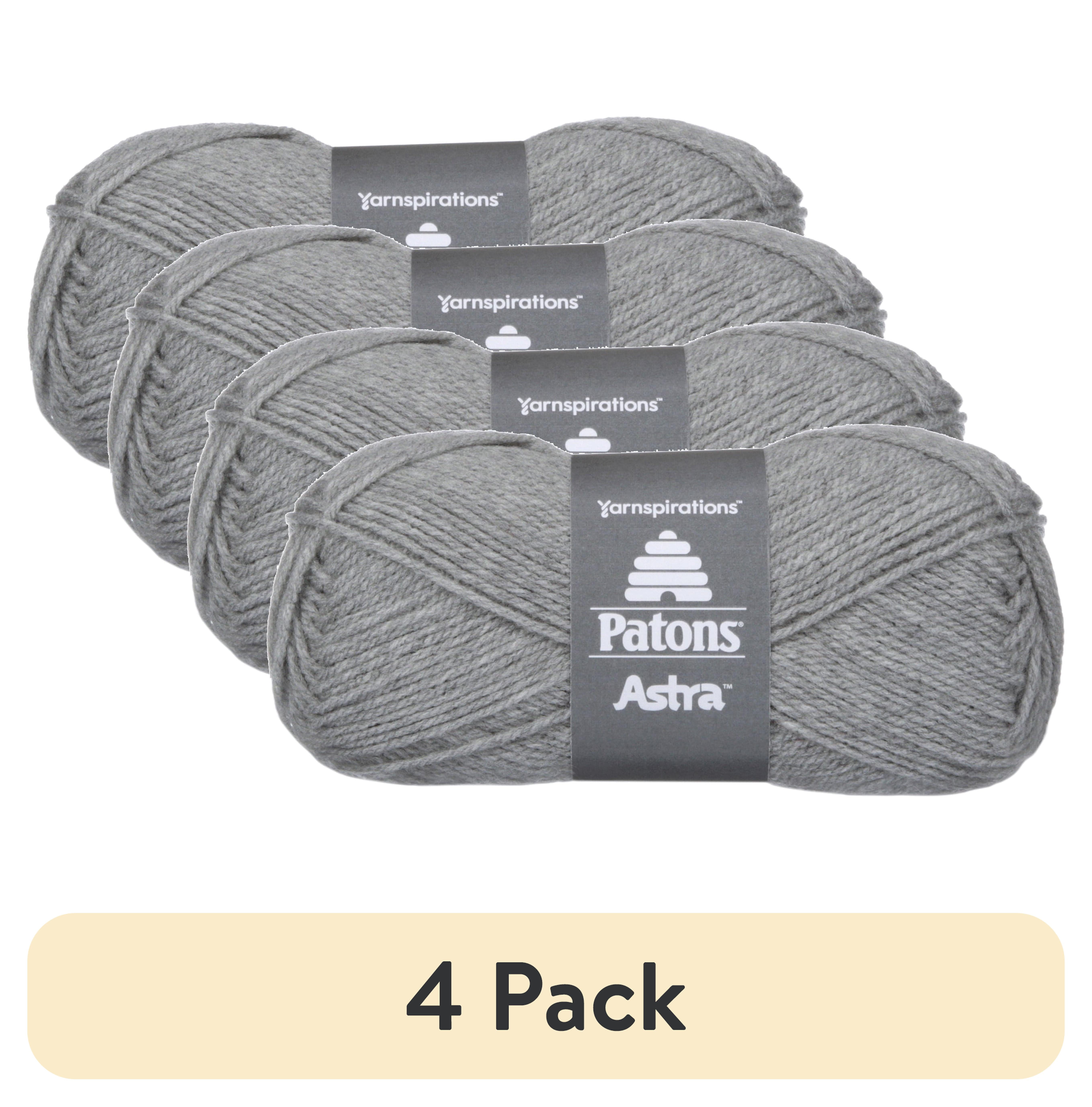 (4 pack) Patons Astra Yarn - Solids-Silver Grey - Walmart.com