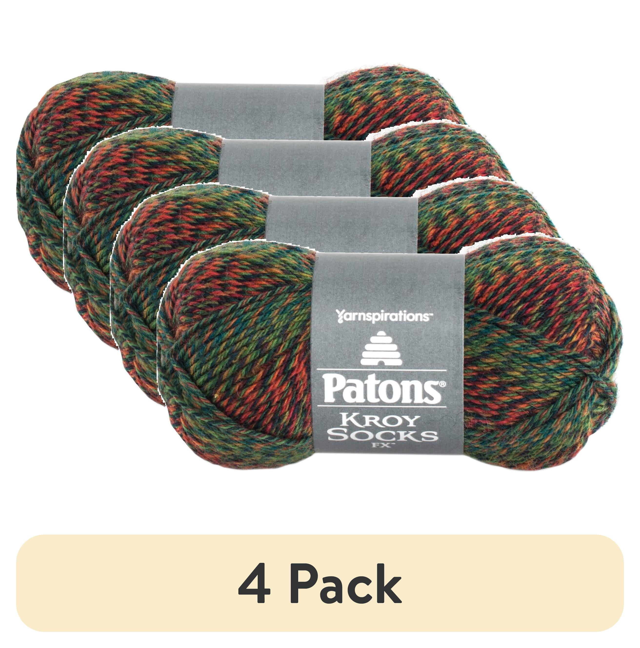 (4 pack) Patons Kroy Socks FX Yarn-Clover - Walmart.com