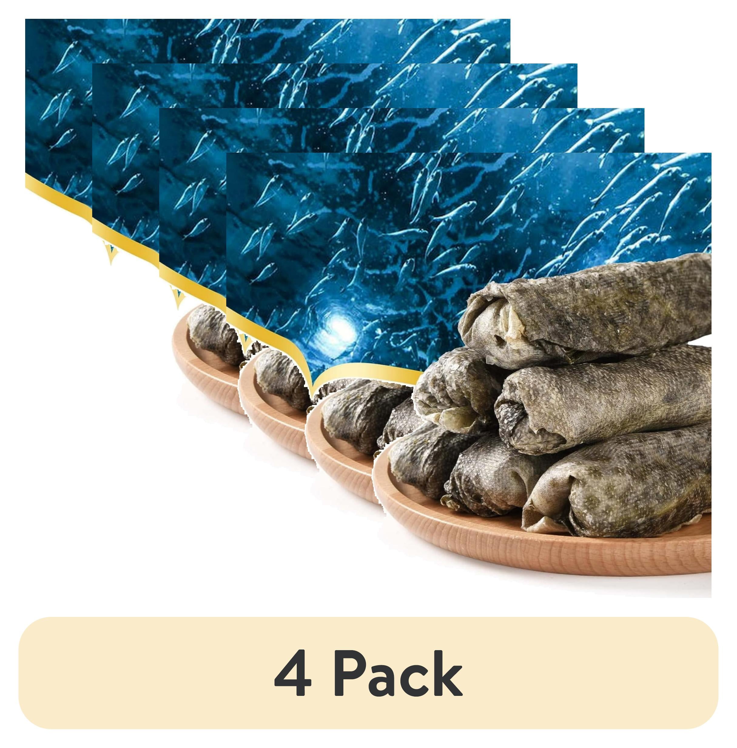(4 pack) Pawmate Natural Cod Skin Sticks Dog Treats, Premium Cod Skin ...