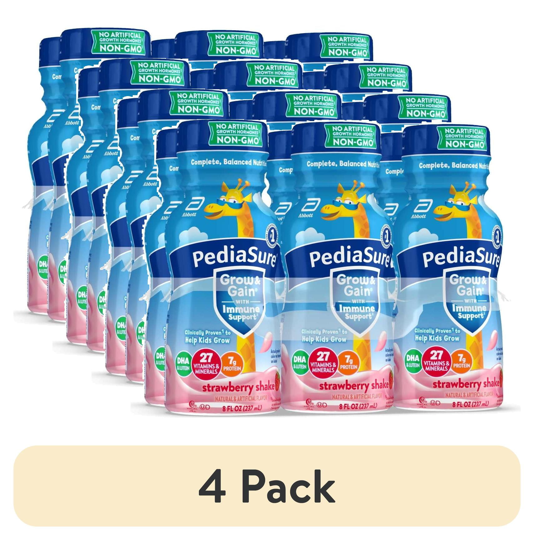 (4 pack) PediaSure Grow & Gain with Immune Support, 7g Protein ...
