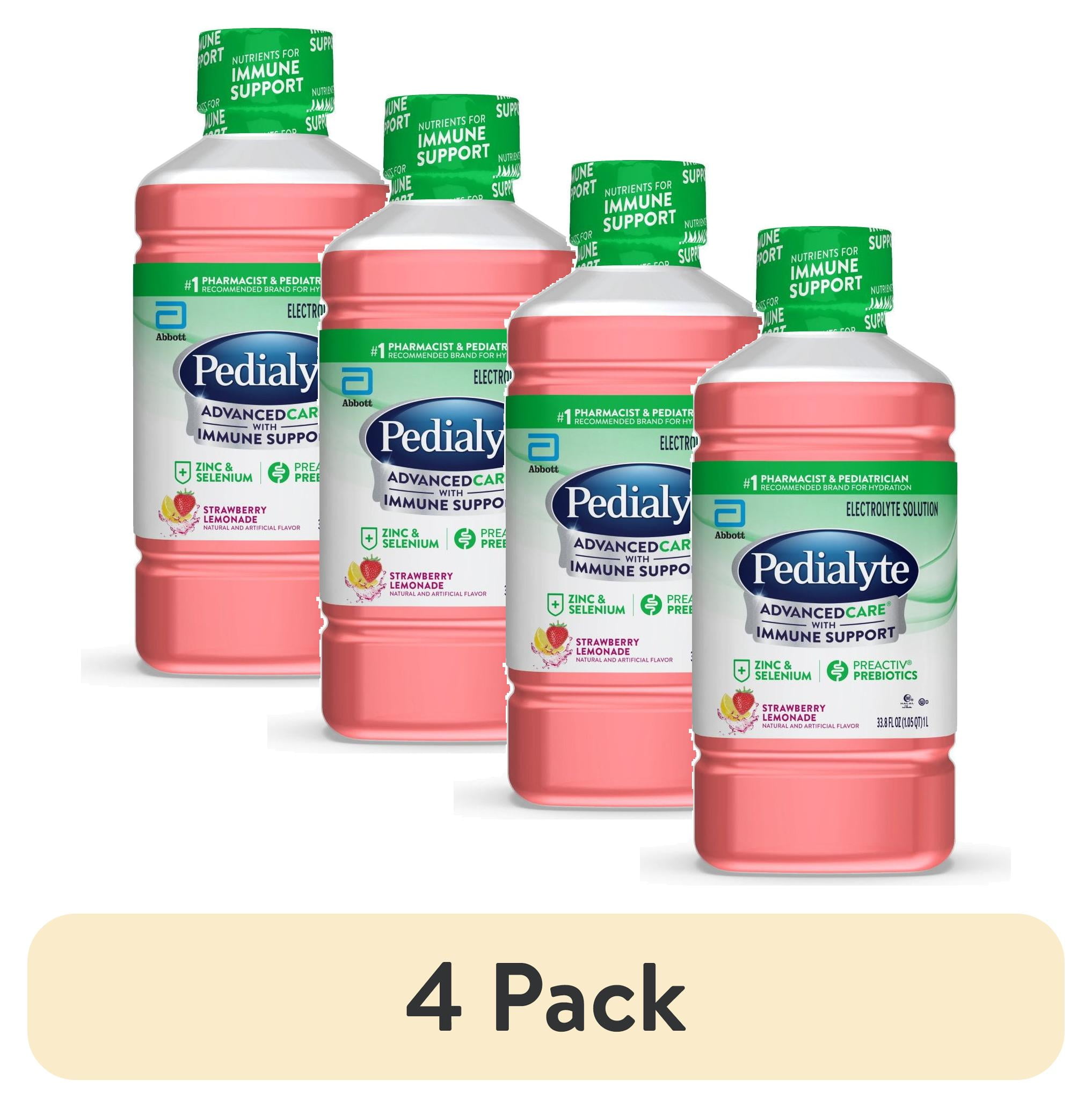 (4 pack) Pedialyte AdvancedCare Electrolyte Solution, Strawberry ...