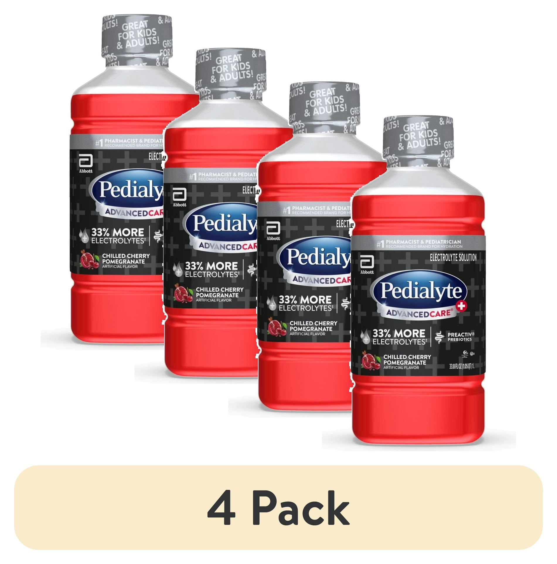 (4 pack) Pedialyte AdvancedCare Plus Electrolyte Drink, Chilled Cherry ...