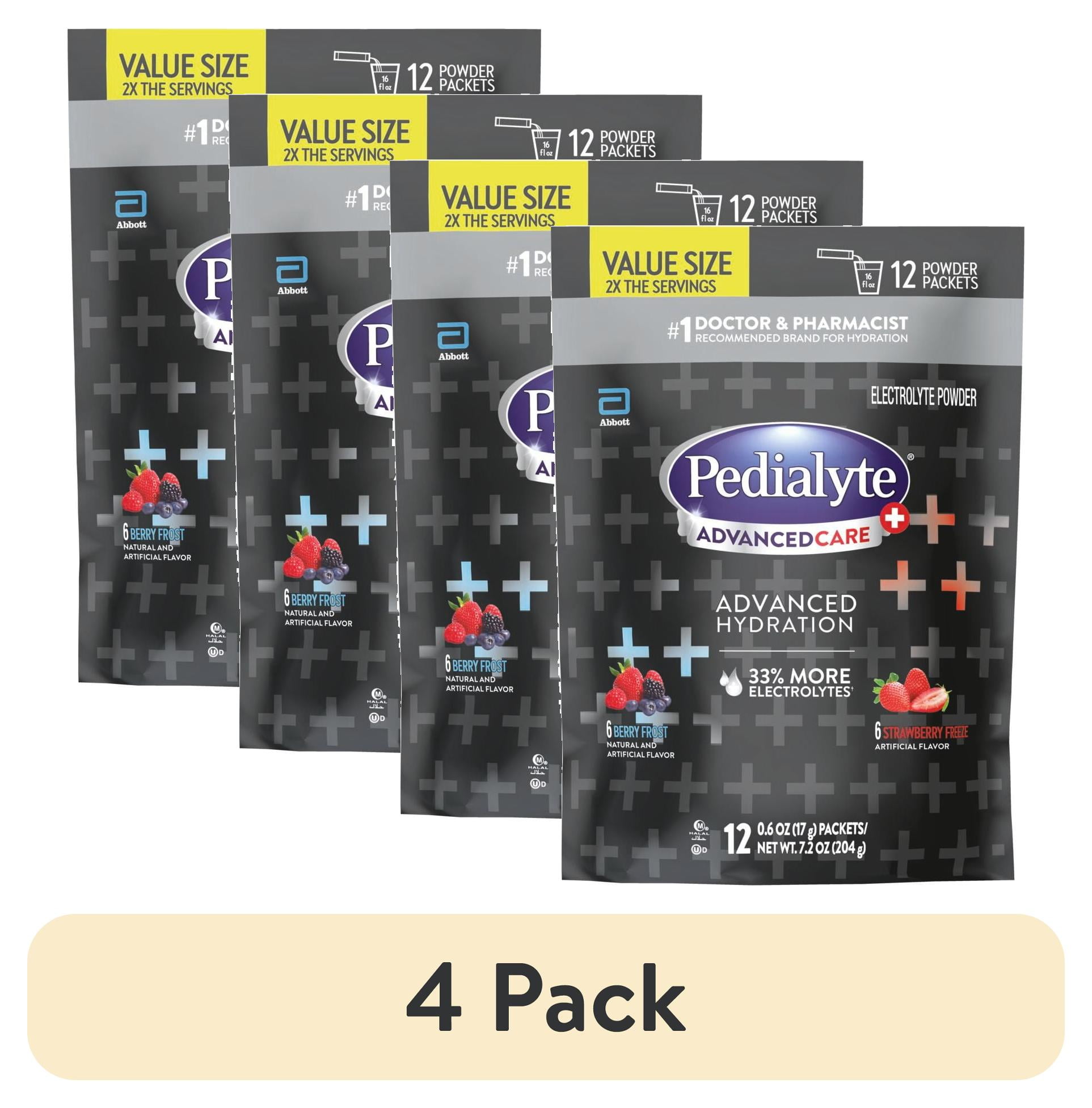 (4 pack) Pedialyte AdvancedCare Plus Electrolyte Powder, Variety Pack ...