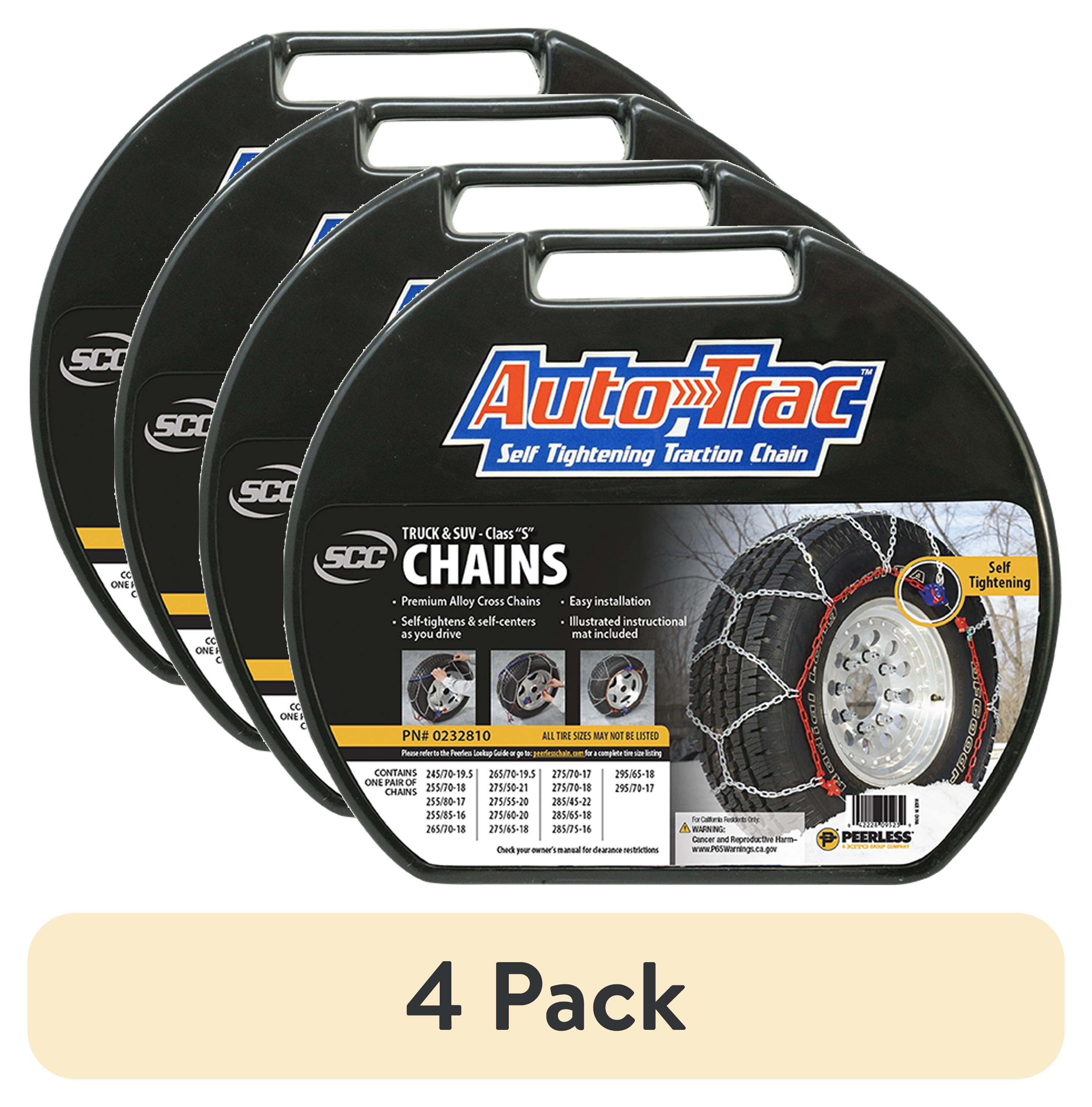 Peerless Auto-Trac Light Truck SUV Tire Chains 4 Pack for Winter ...