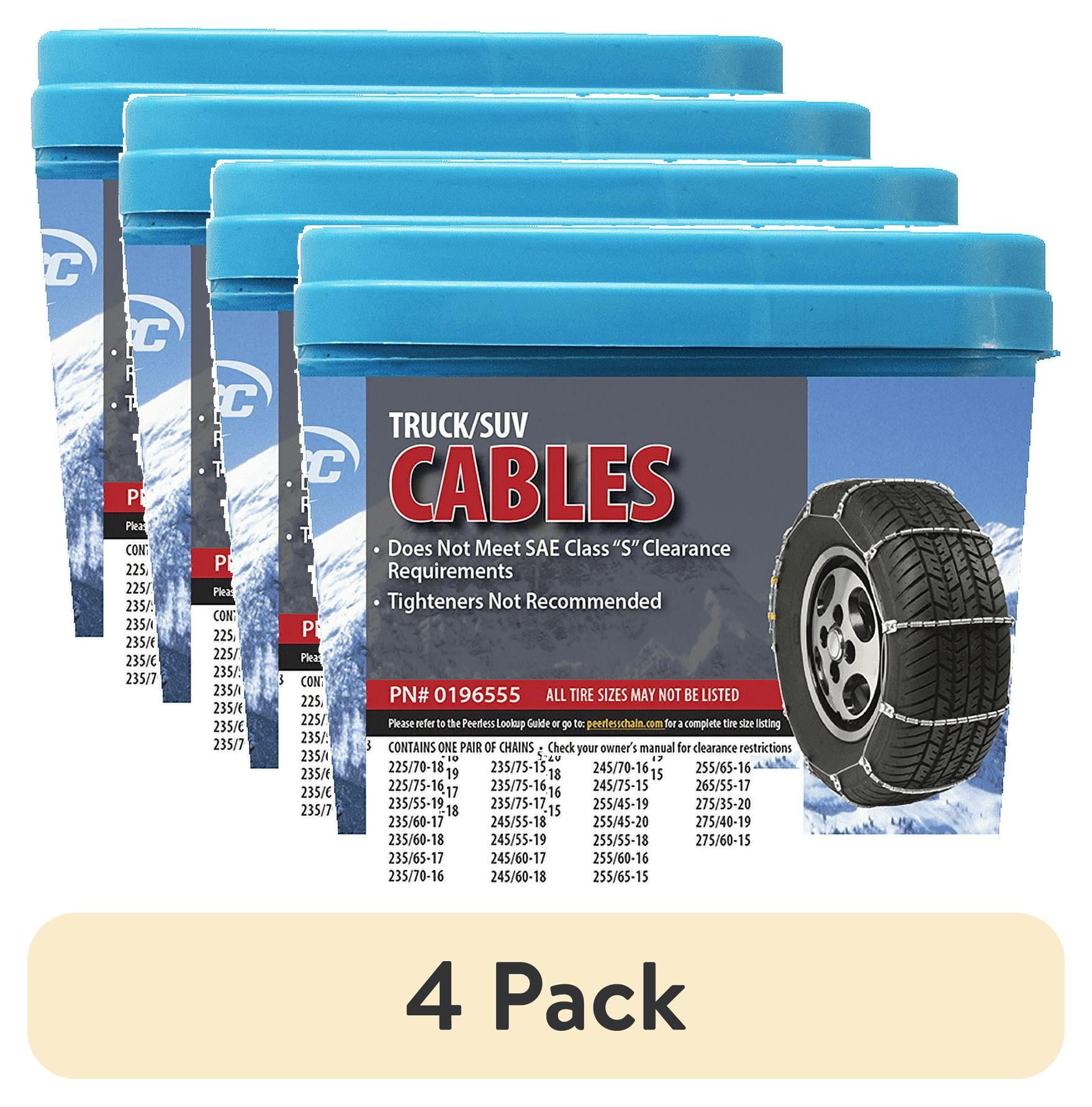 (4 pack) Peerless Chain Light Truck/SUV Tire Cables, #0196555 - Walmart.com