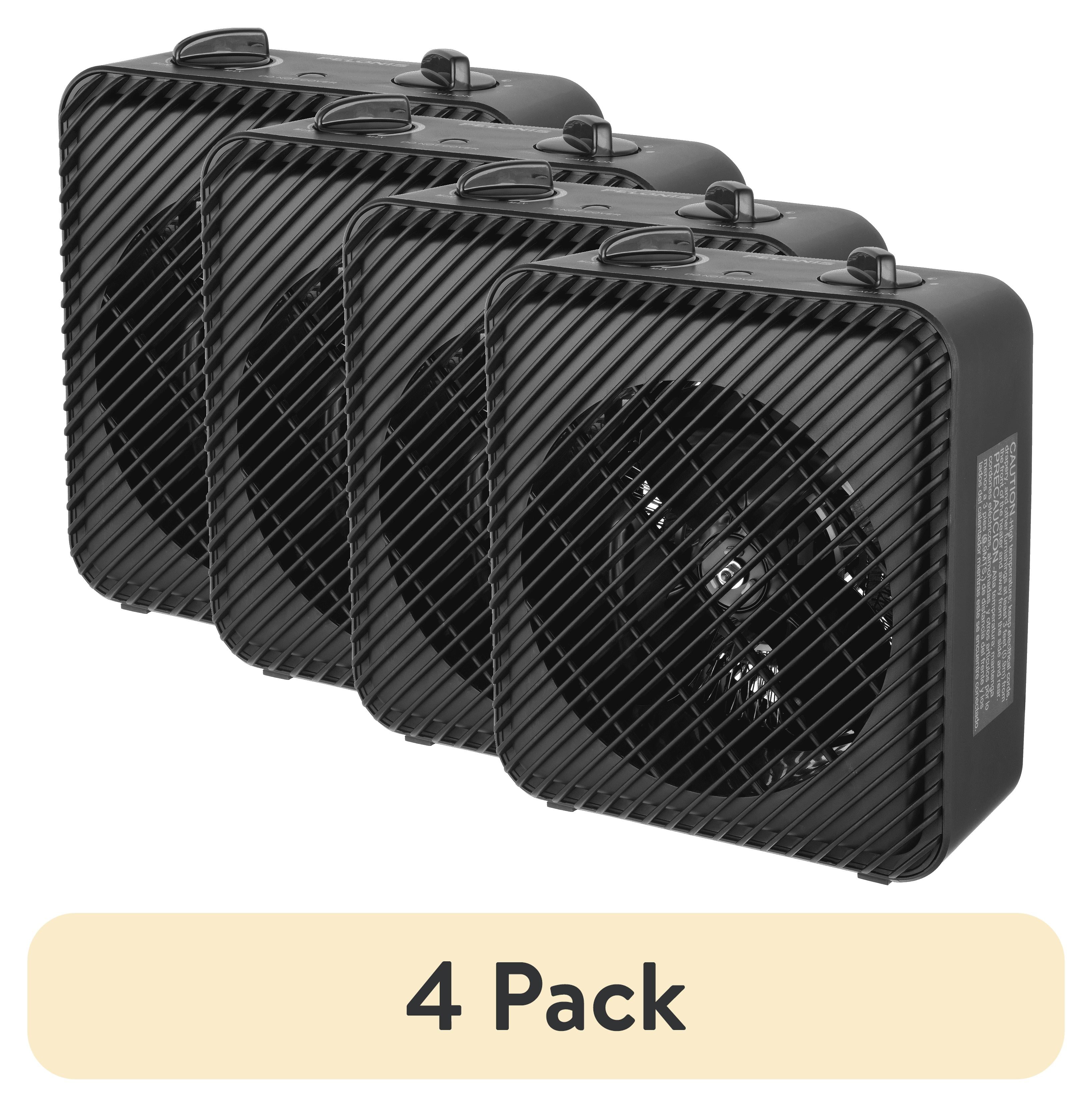 (4 pack) Pelonis 1500W 3-Speed Electric Fan-Forced Space Heater, Black ...