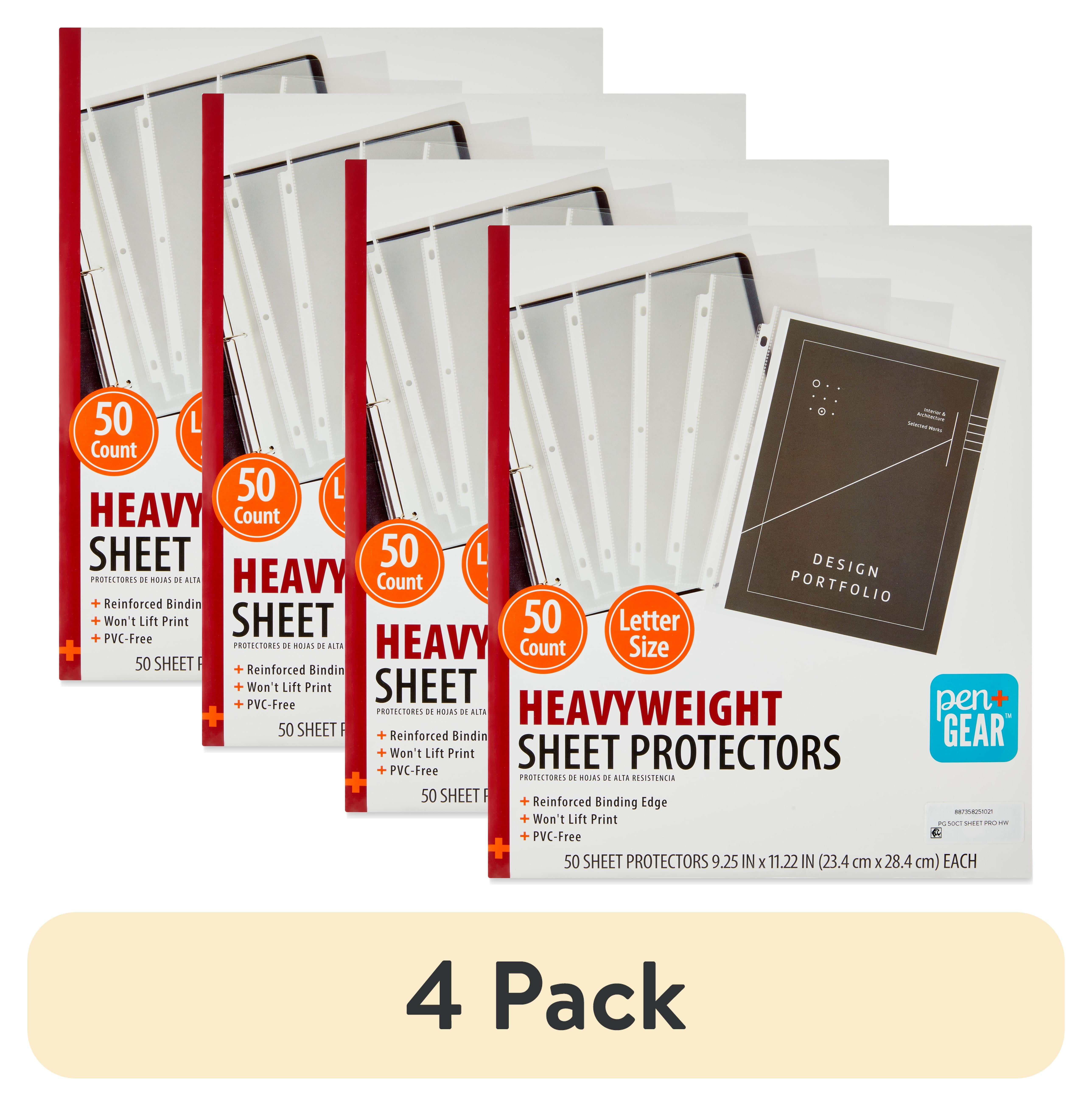 (4 pack) Pen+Gear Heavyweight Sheet Protectors, Letter Size, 8.5" x 11 ...