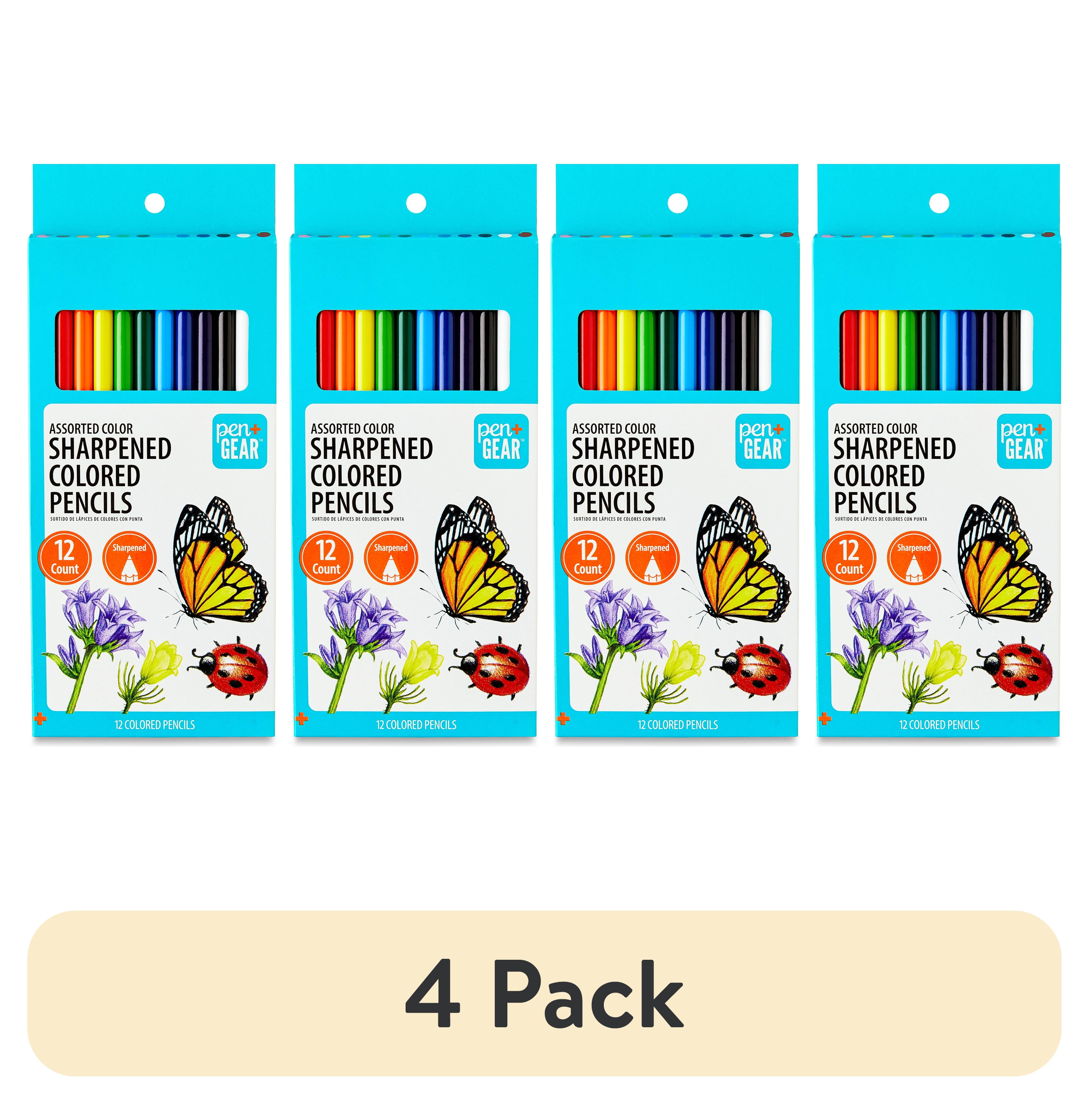 (4 pack) Pen+Gear Sharpened Colored Pencils, Assorted Colors, 12 Count ...