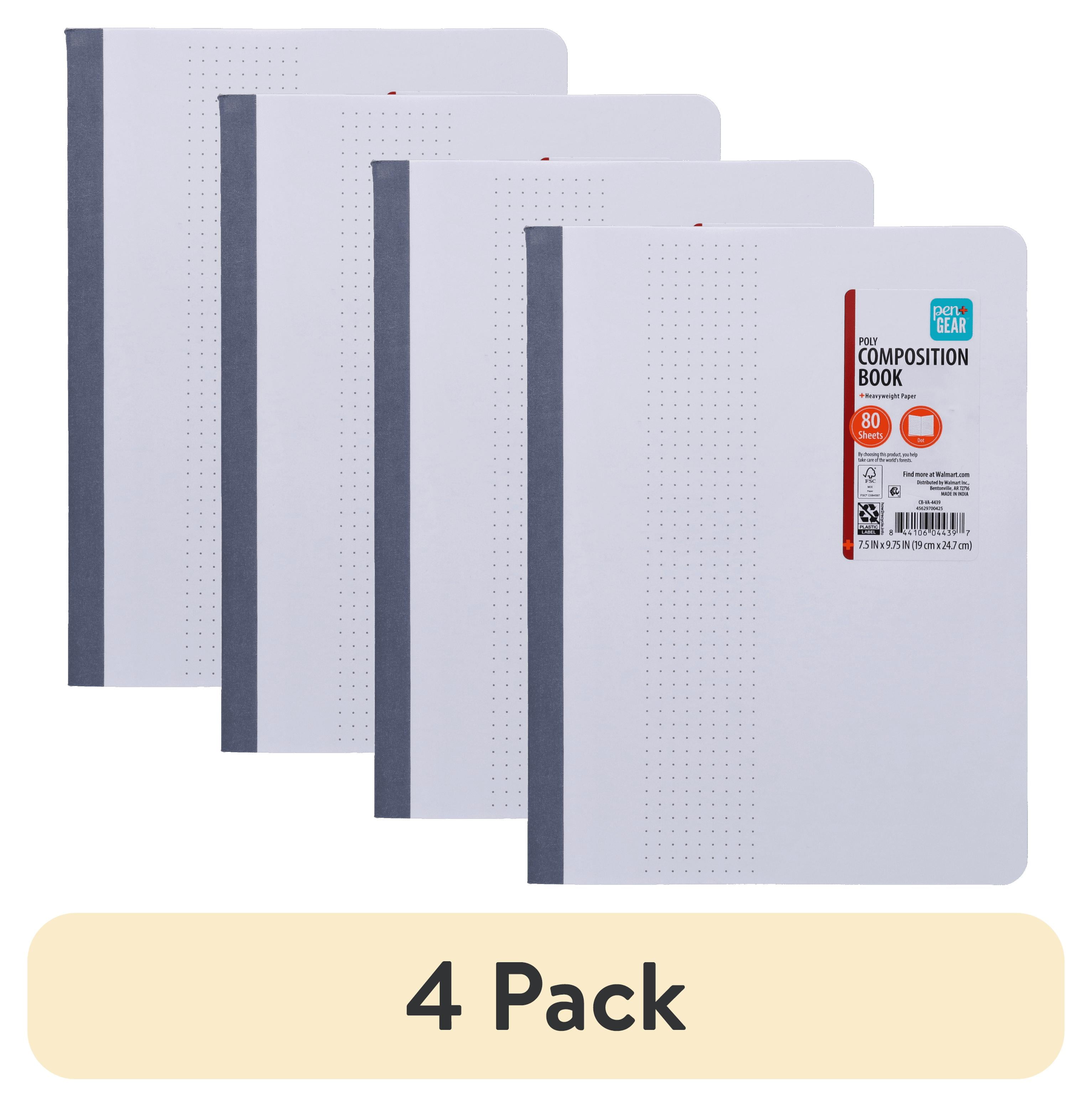 (4 pack) Pen+Gear Composition Book, Dot Ruled, 7.5"x 9.75", Poly Cover ...