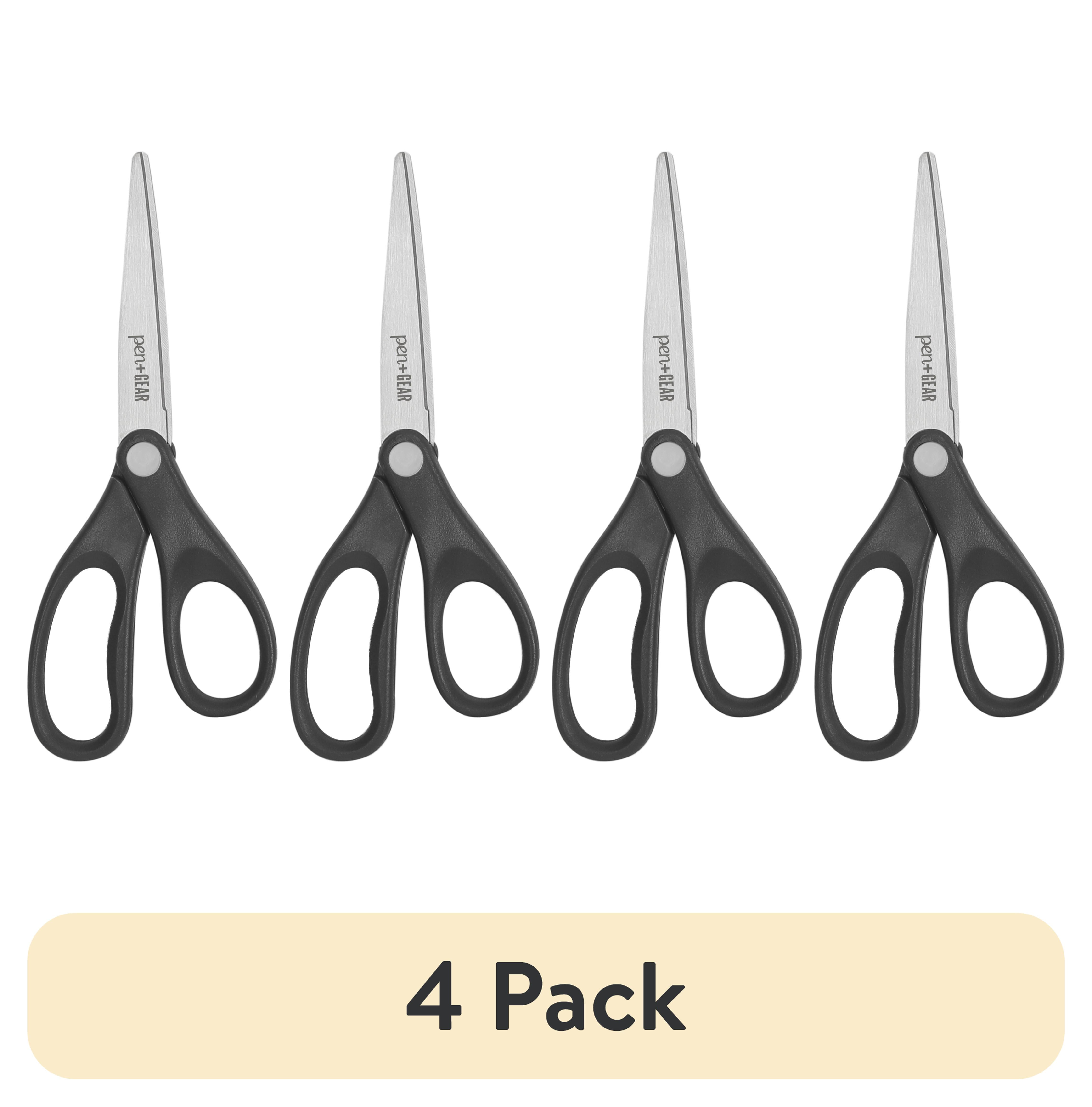 (4 pack) Pen+Gear 8-inch All-Purpose Stainless-Steel Scissors, Pointed ...
