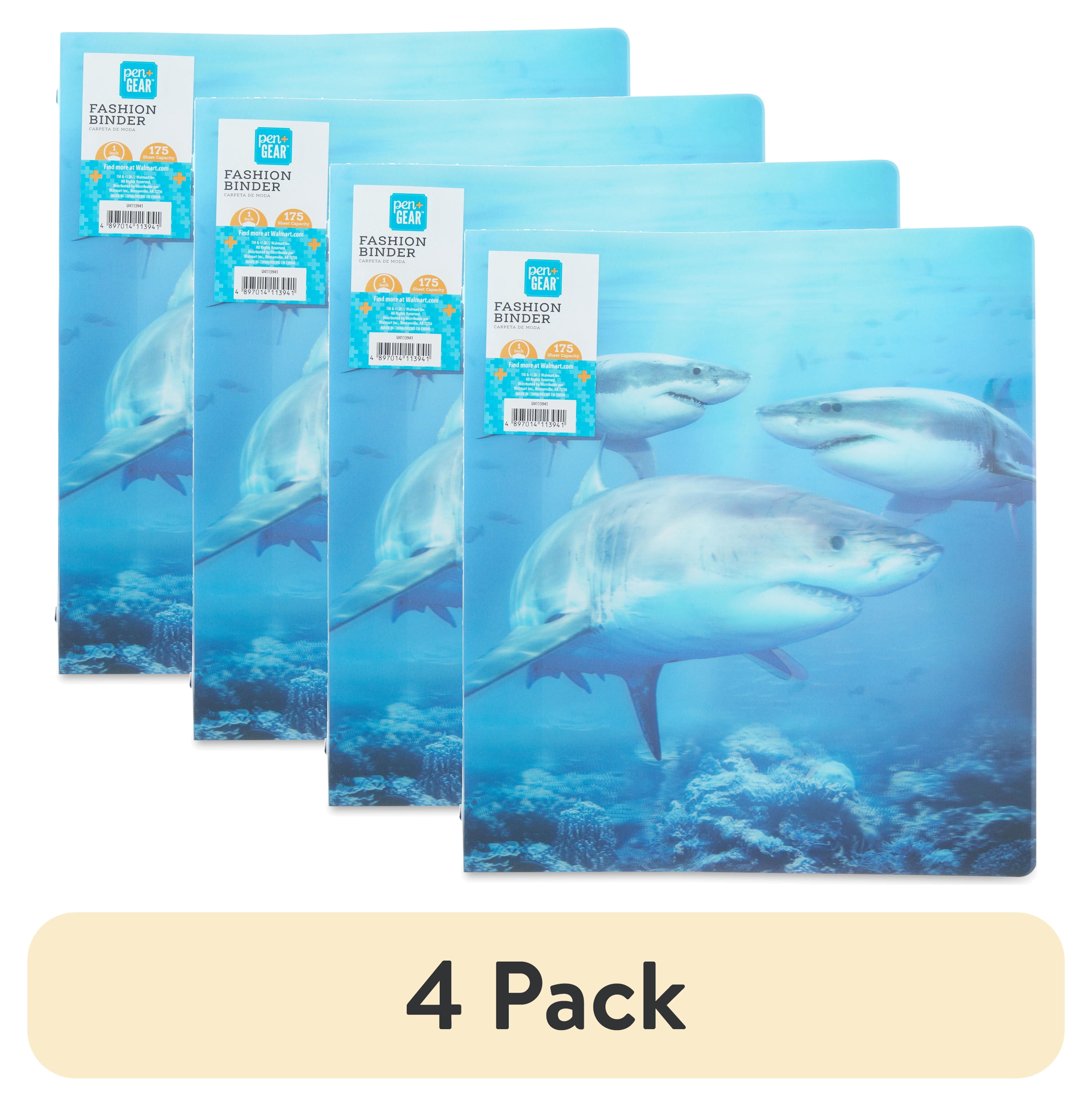 (4 pack) Pen+Gear Poly 3-Ring Fashion Binder, 1 inch O-Ring, Underwater ...