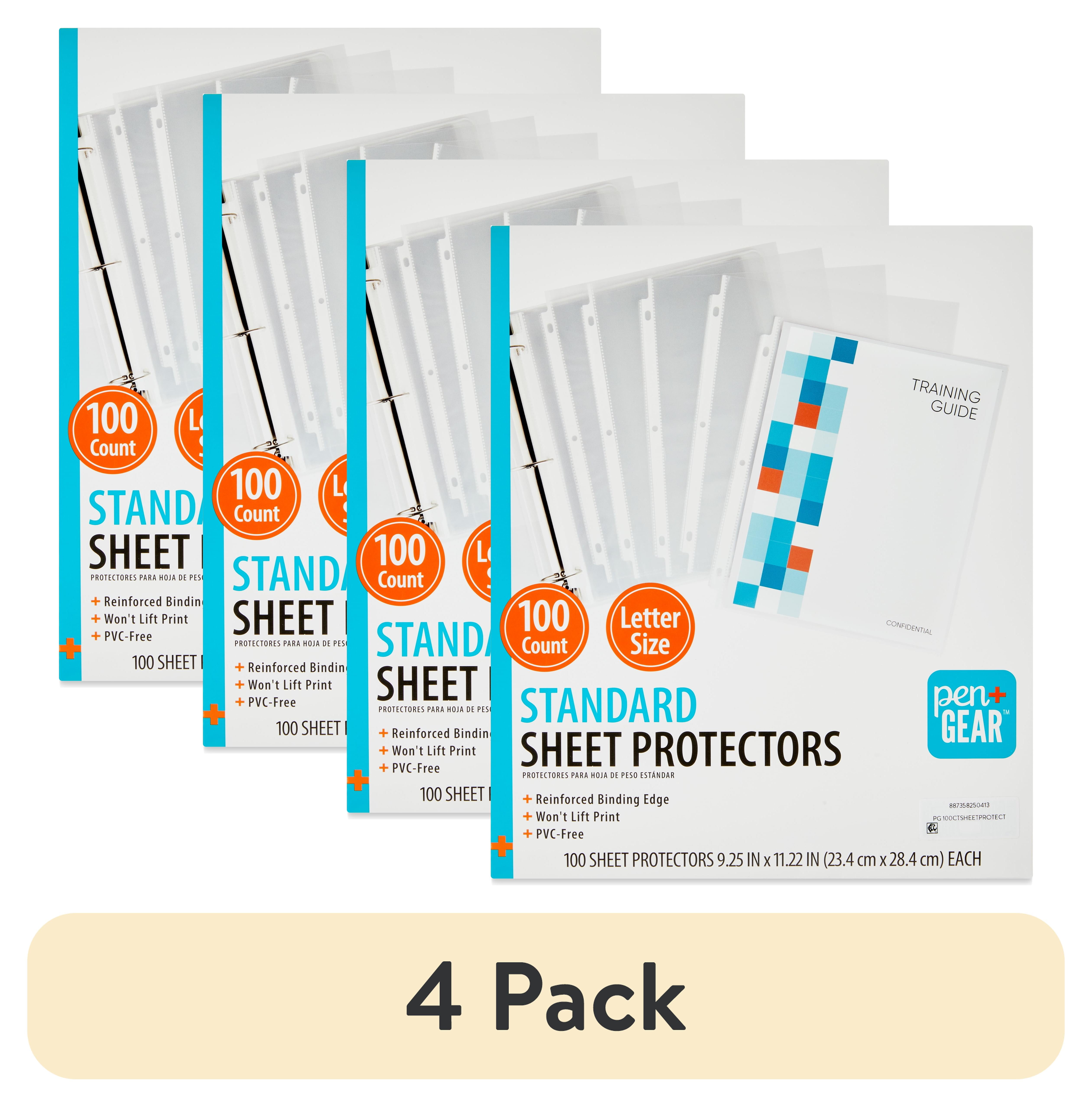(4 pack) Pen+Gear Standard Sheet Protectors, 100 Count, Clear ...