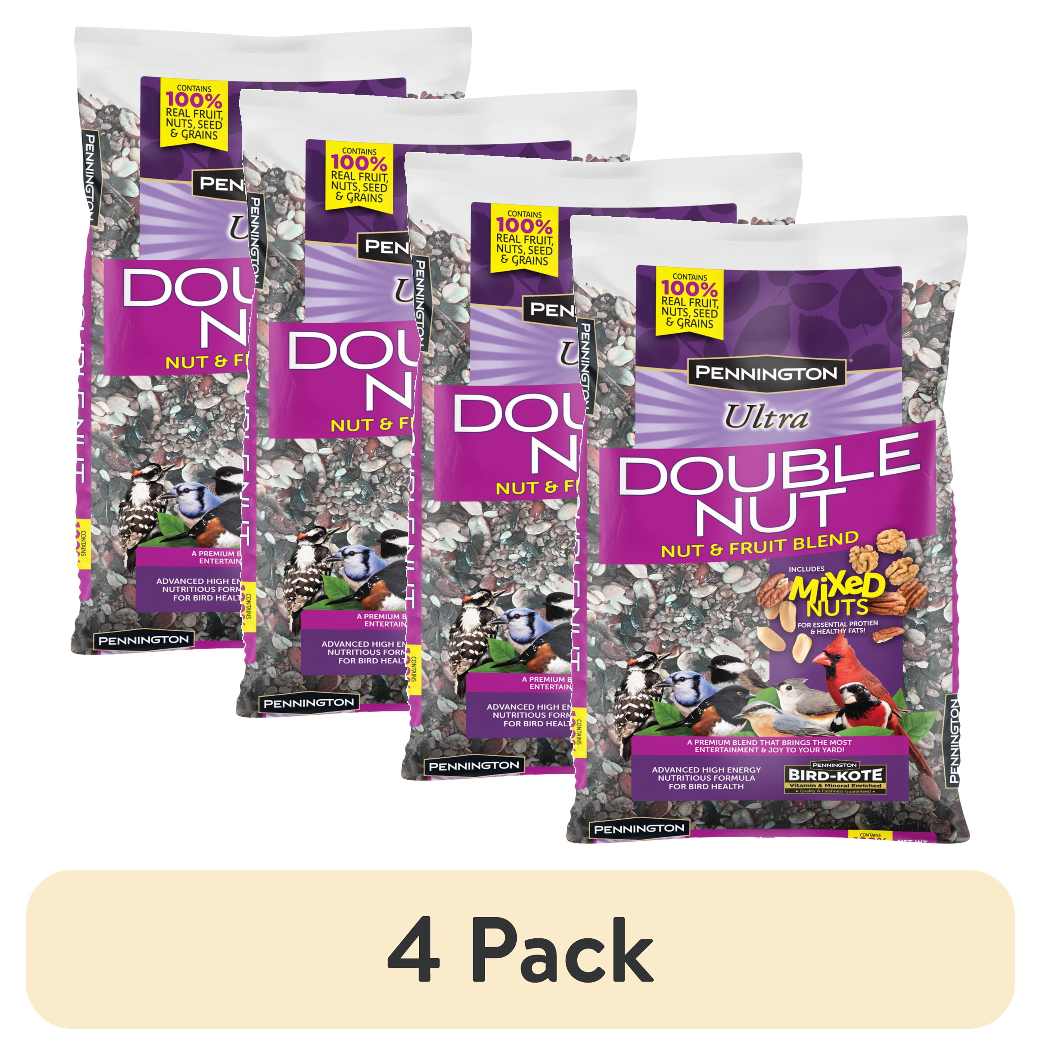 (4 pack) Pennington Ultra Double Nut & Fruit Blend, Wild Bird Seed and ...
