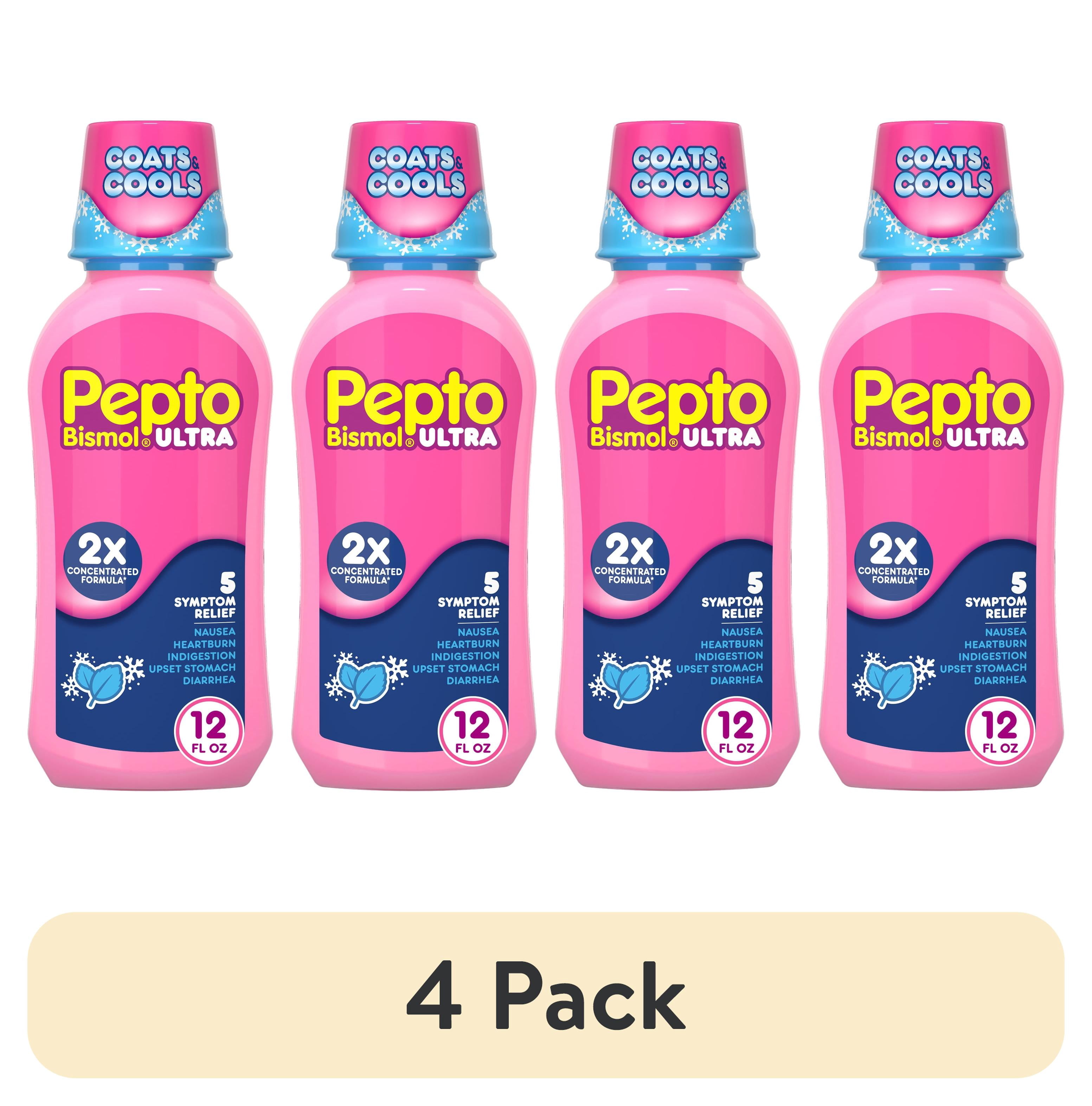 (4 pack) Pepto Bismol ULTRA Liquid, Upset Stomach Relief, Anti ...