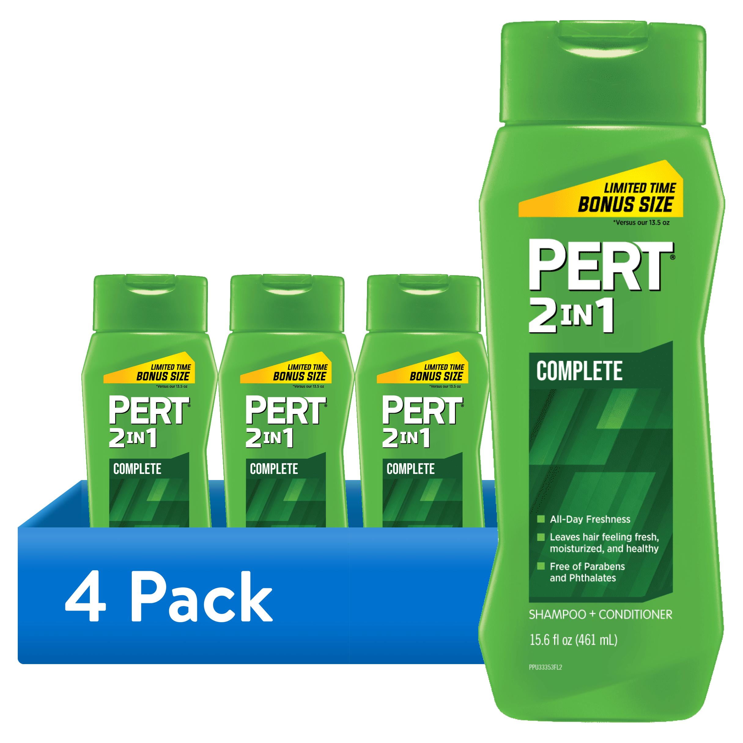 (4 pack) Pert 2-in-1 Complete Clean Shampoo & Conditioner, for All Hair ...