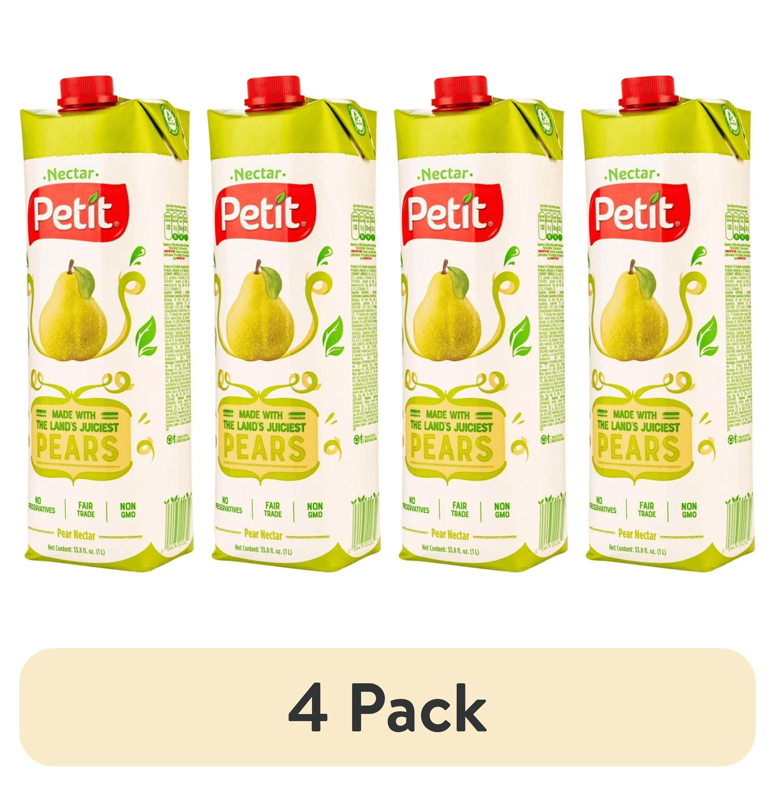 (4 pack) Petit Nectar Pear Juice 1 Liter Creamy Texture - Walmart.com