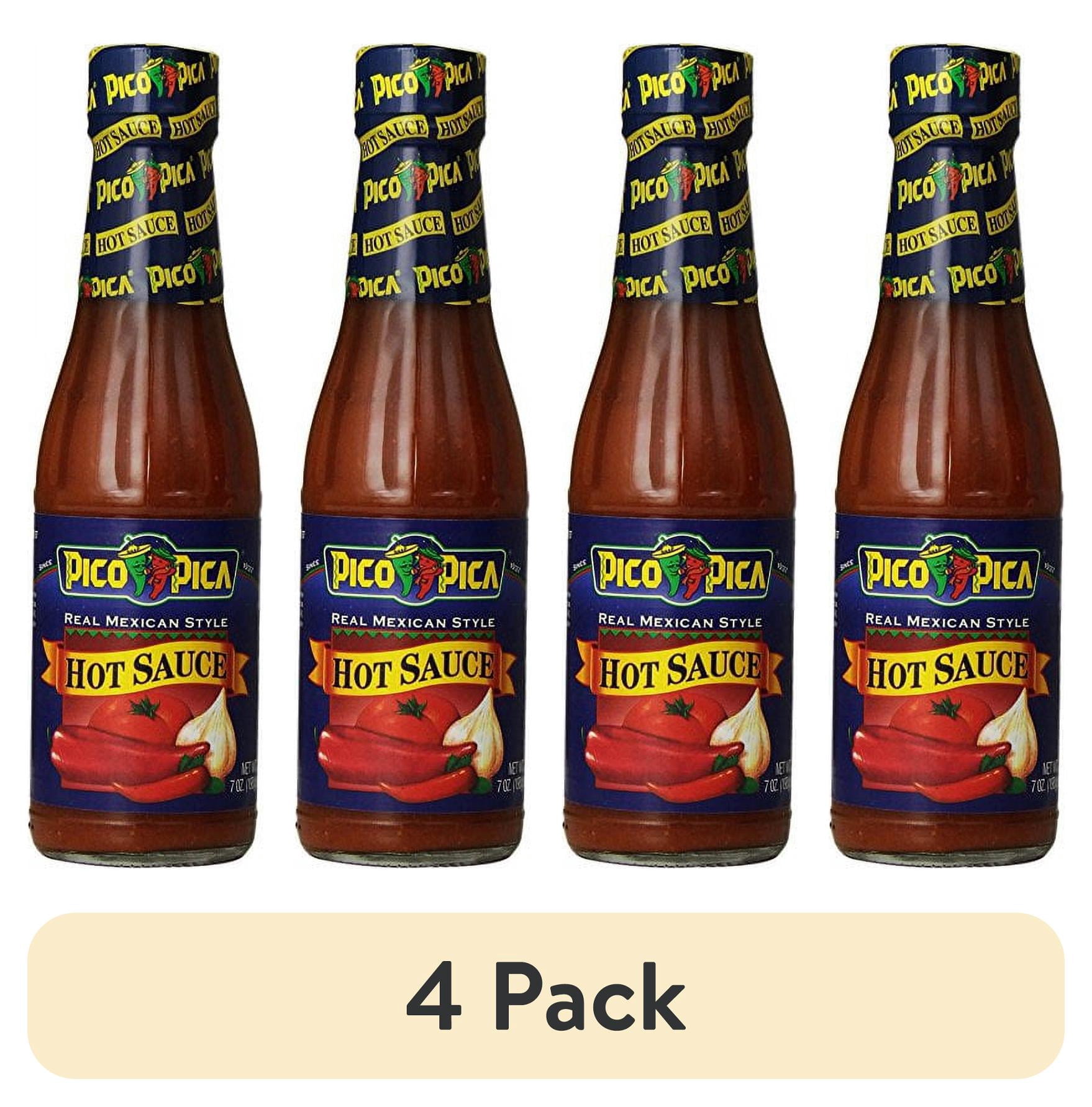 (4 pack) Pico Pica Real Mexican Style Hot Sauce, Spicy Condiment, 7 fl ...