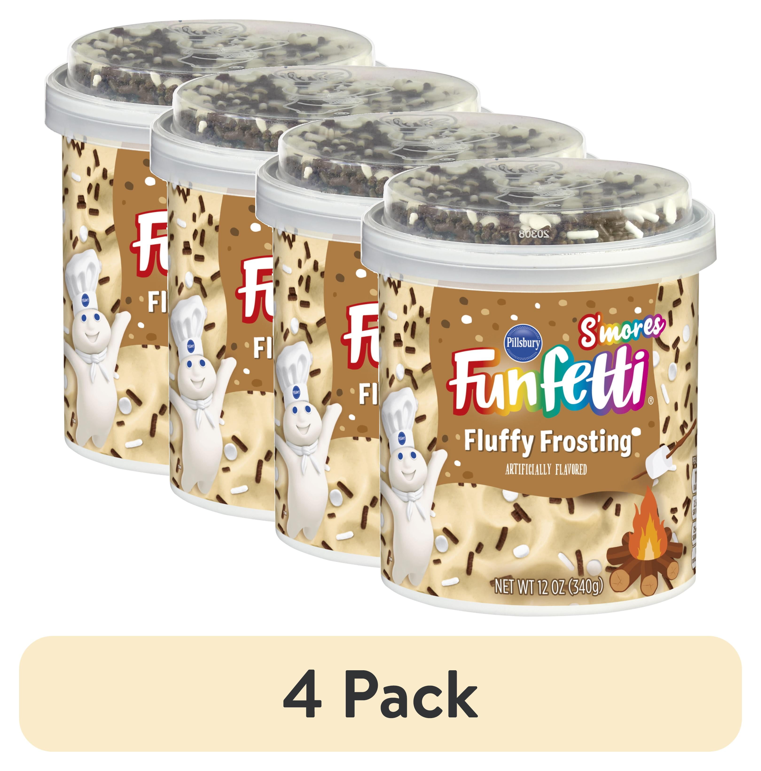 (4 pack) Pillsbury Funfetti S'mores Fluffy Graham Flavored Frosting, 12 ...