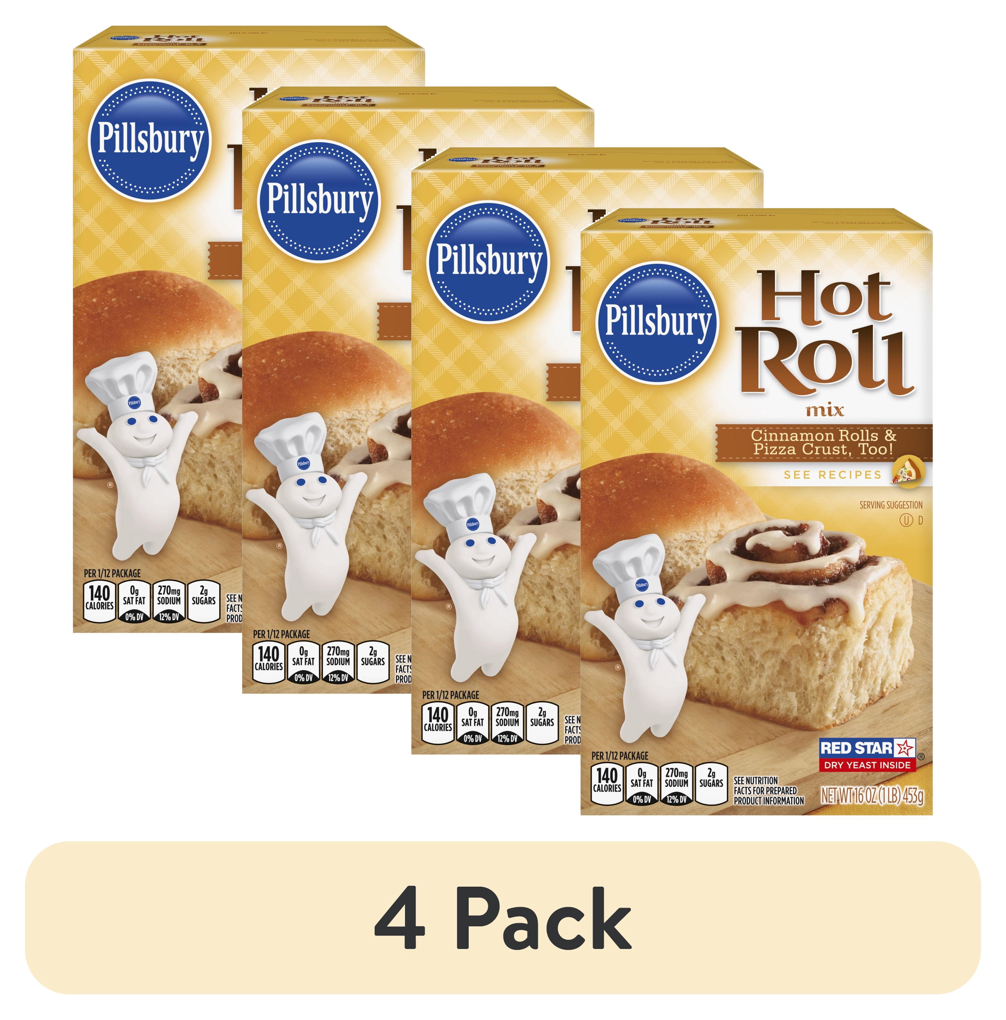 (4 pack) Pillsbury Hot Roll Mix, 16 oz Box - Walmart.com