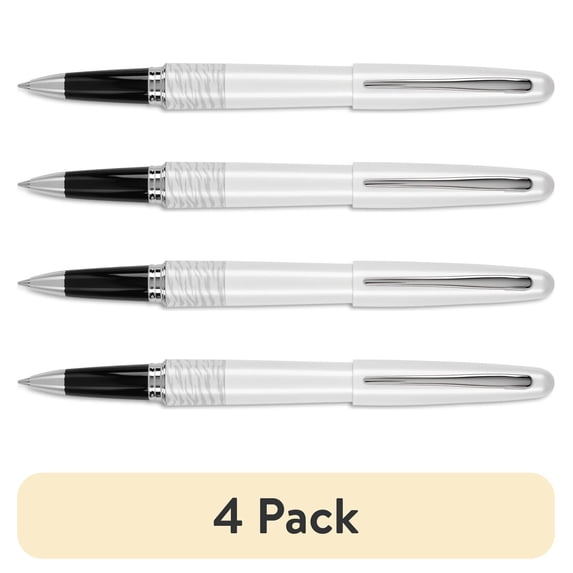 (4 pack) MR Animal Collection Gel Ink Pen, Black Ink, White Tiger Print ...
