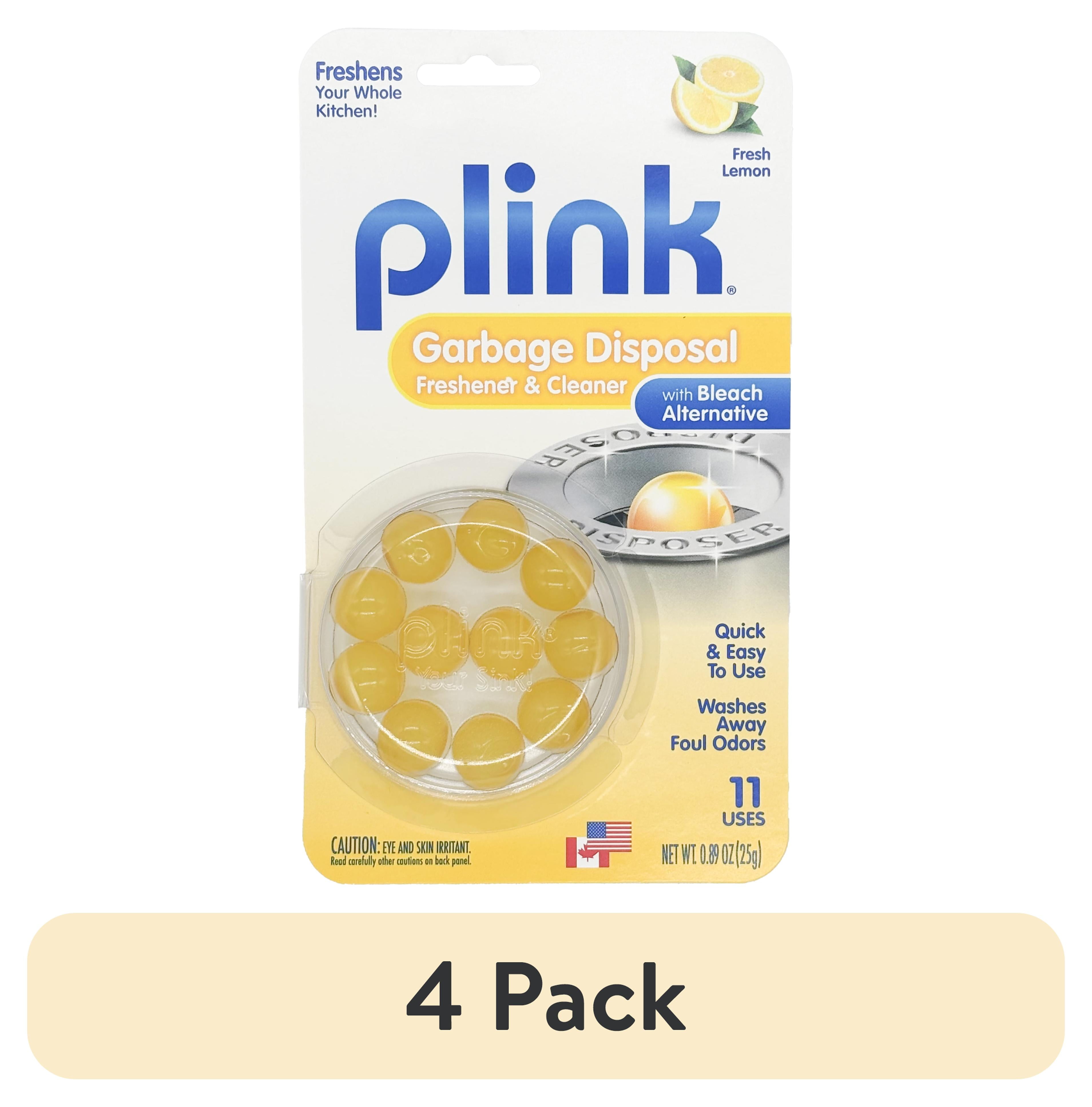 (4 pack) Plink Fresh Lemon Garbage Disposer Cleaner and Deodorizer, 10 ...